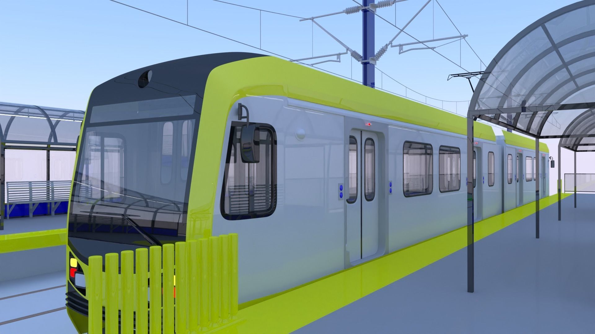 LA light rail station 3D model | CGTrader