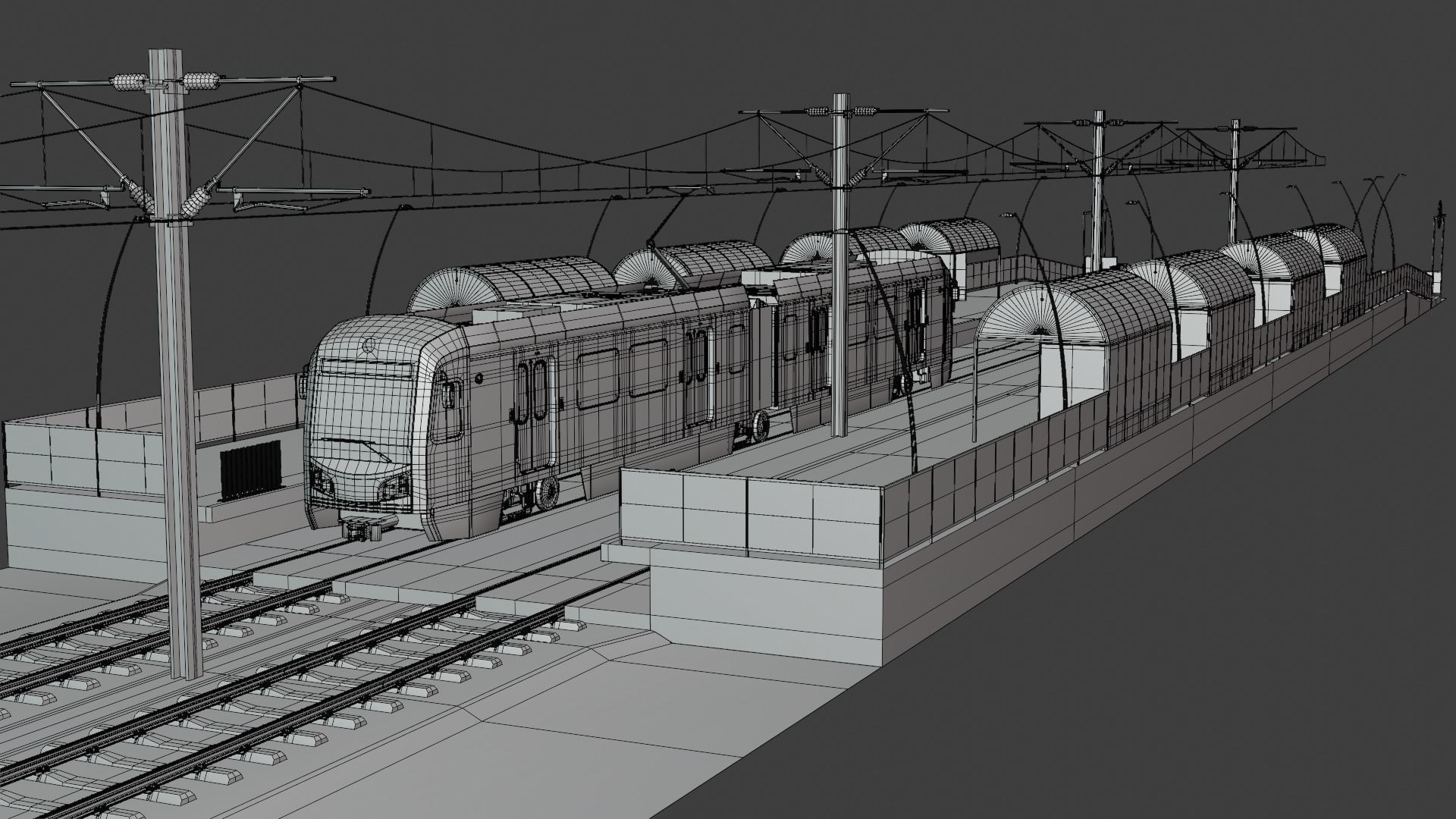 LA light rail station 3D model | CGTrader