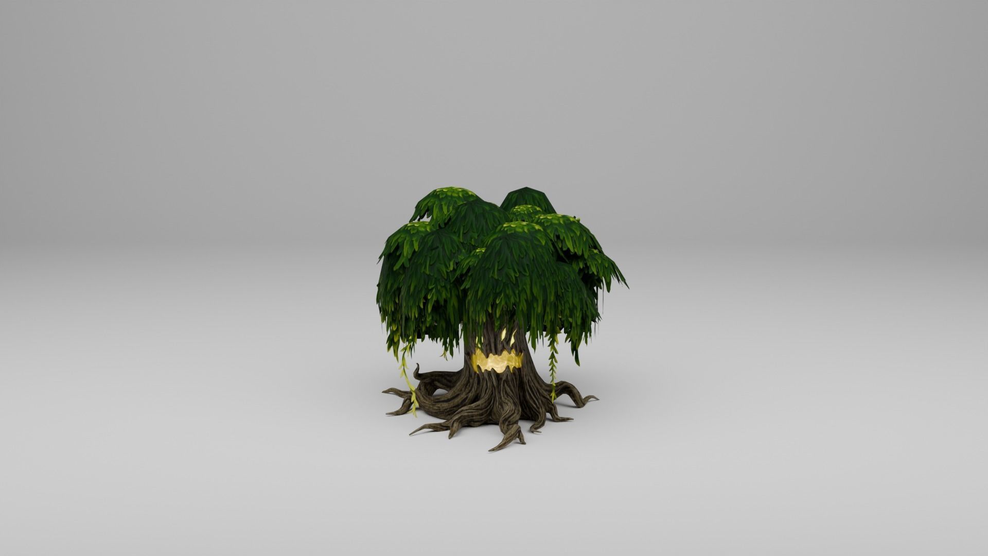 3D model Stylized Spooky Willow Tree Set VR / AR / low-poly | CGTrader