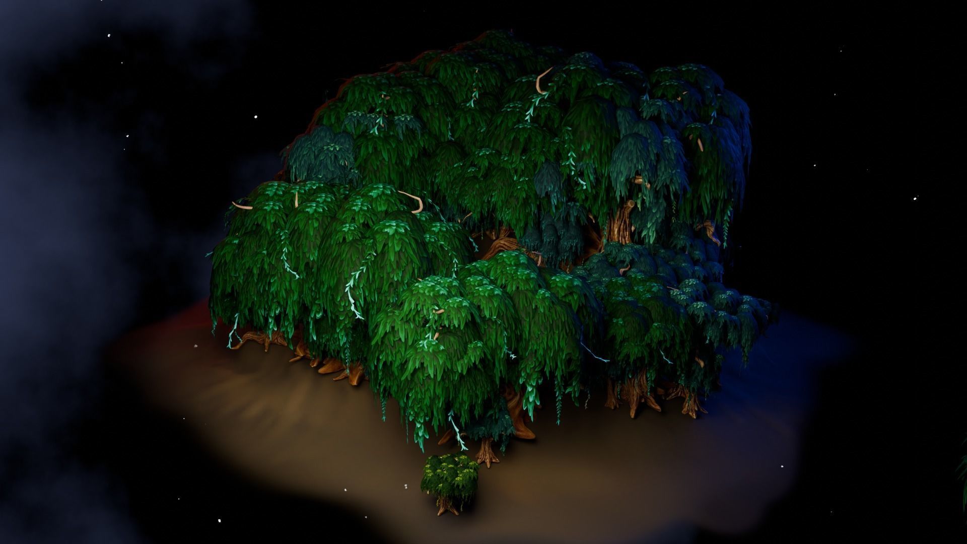 3D model Stylized Spooky Willow Tree Set VR / AR / low-poly | CGTrader