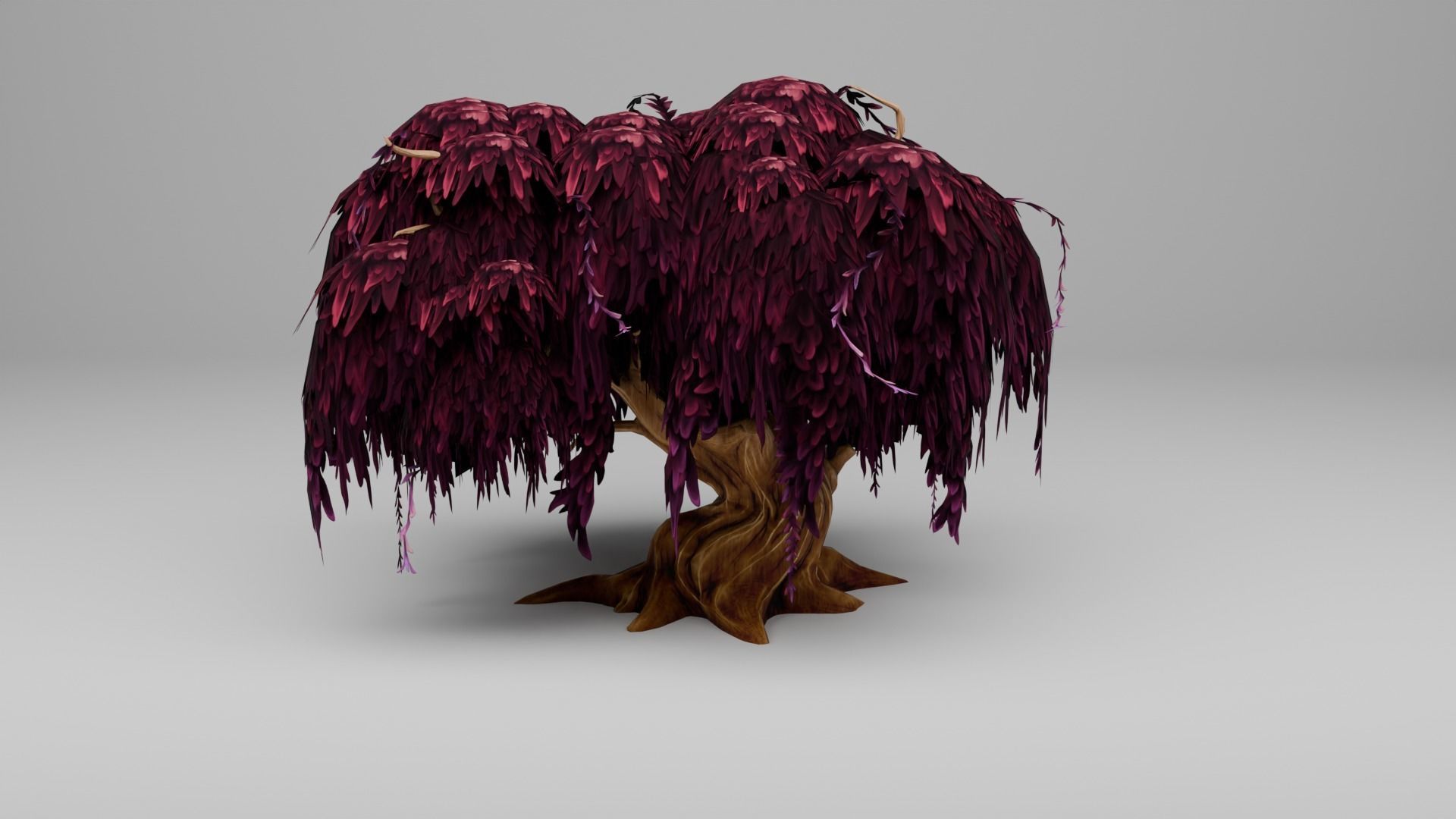 3D model Stylized Spooky Willow Tree Set VR / AR / low-poly | CGTrader