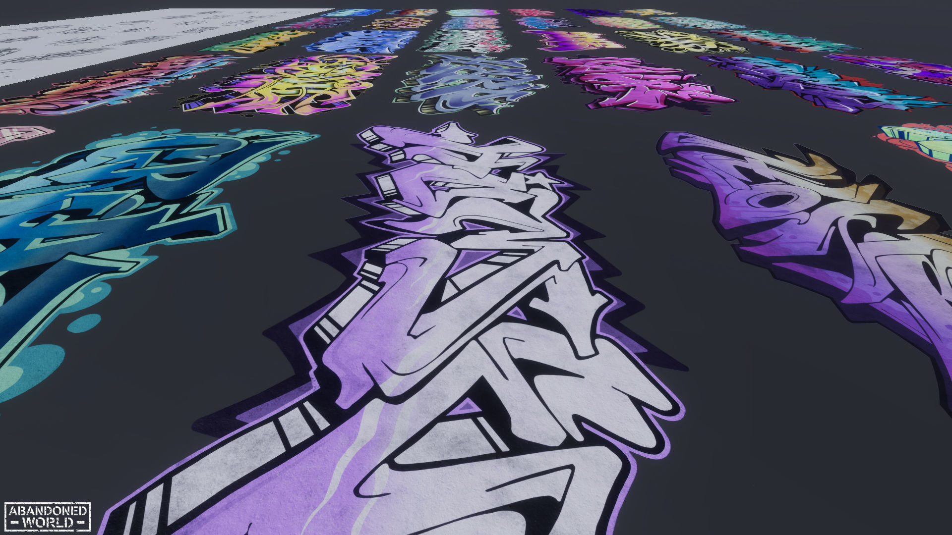 Texture Graffiti Pack Decals VI for UE4 and Unity VR / AR / low-poly ...