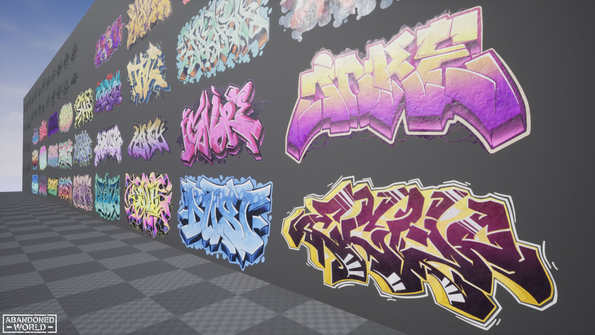 Texture Graffiti Pack Decals VI for UE4 and Unity VR / AR / low-poly ...