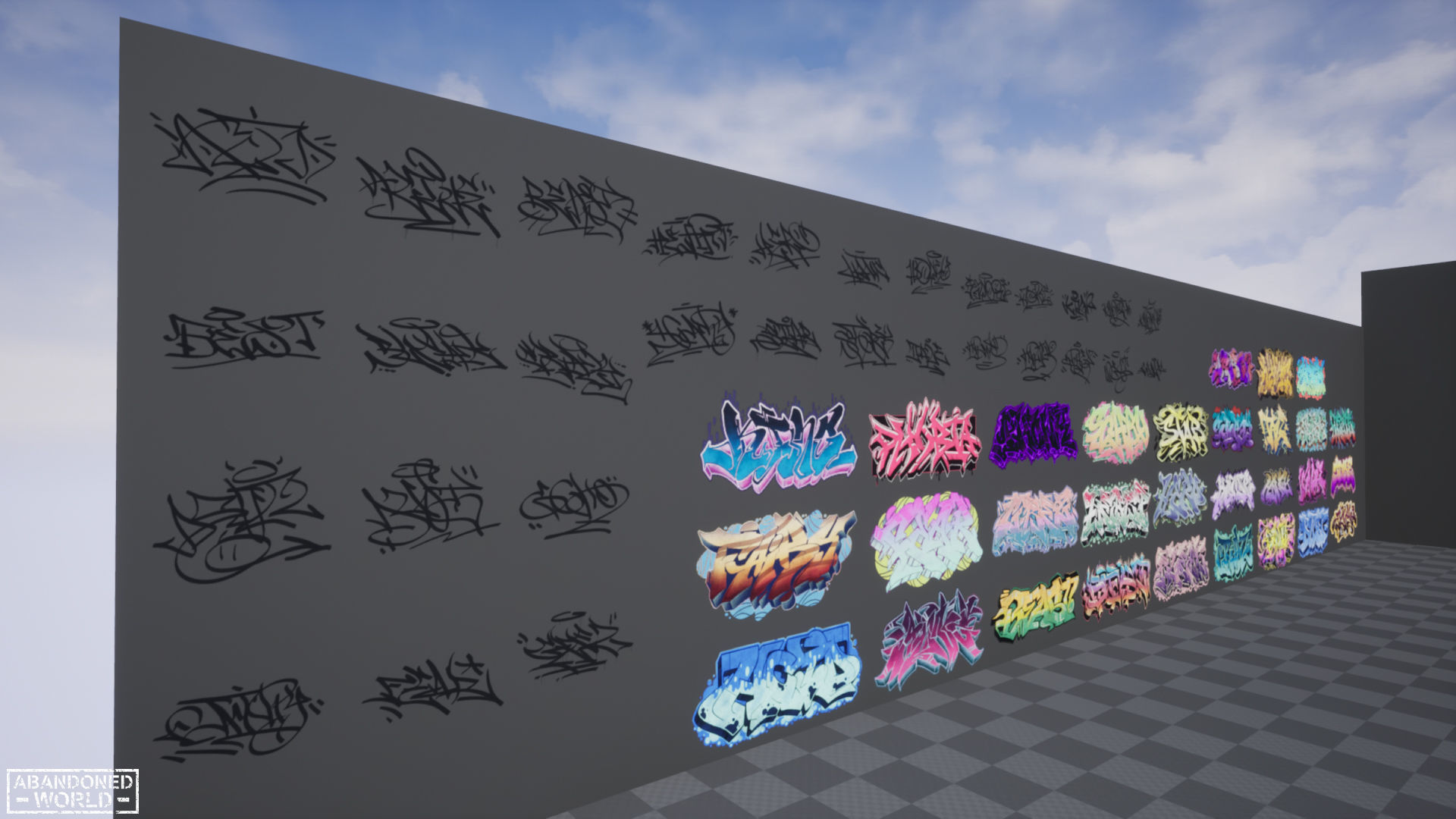 Texture Graffiti Pack Decals VI for UE4 and Unity VR / AR / low-poly ...
