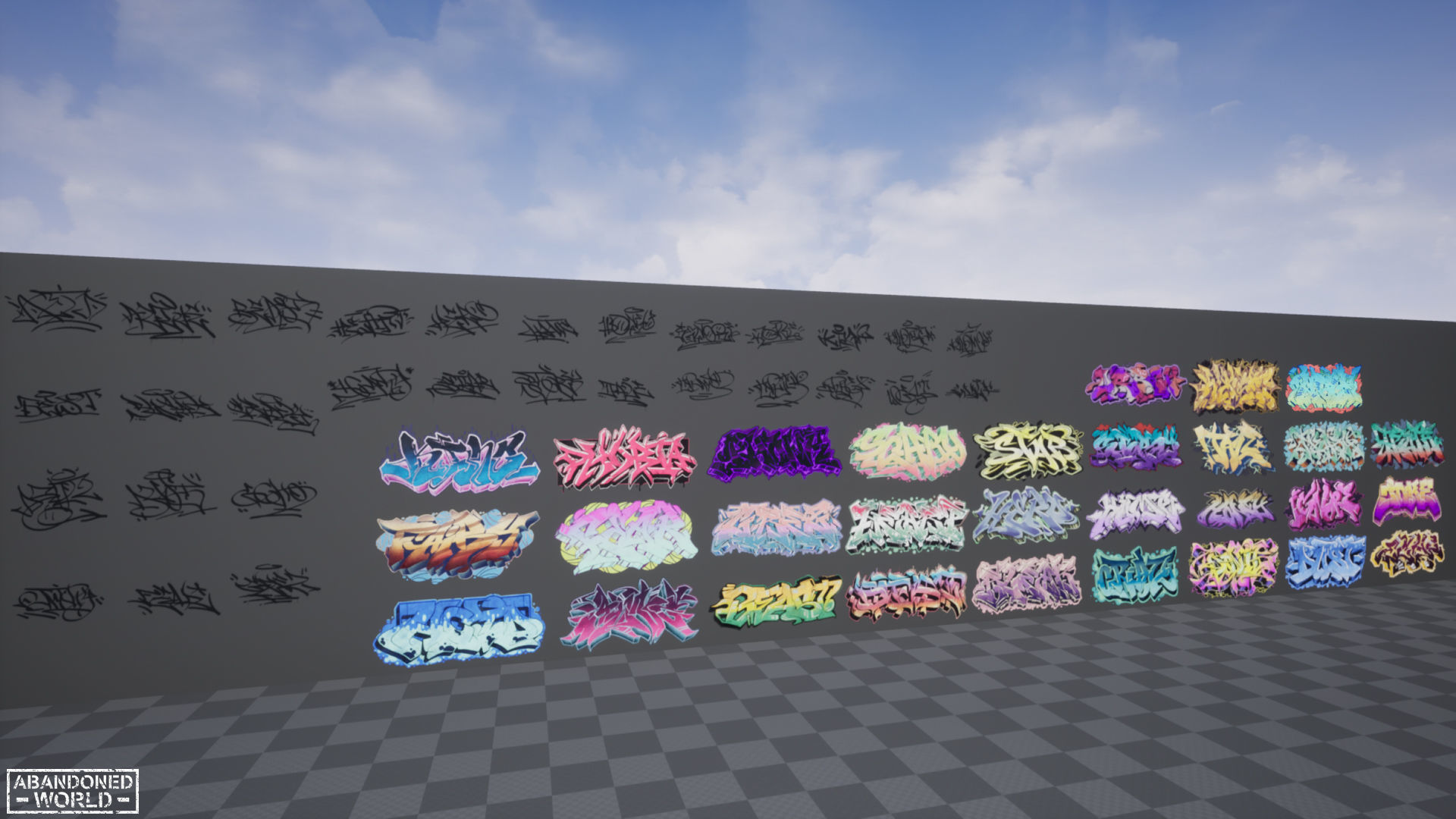 Texture Graffiti Pack Decals VI for UE4 and Unity VR / AR / low-poly ...