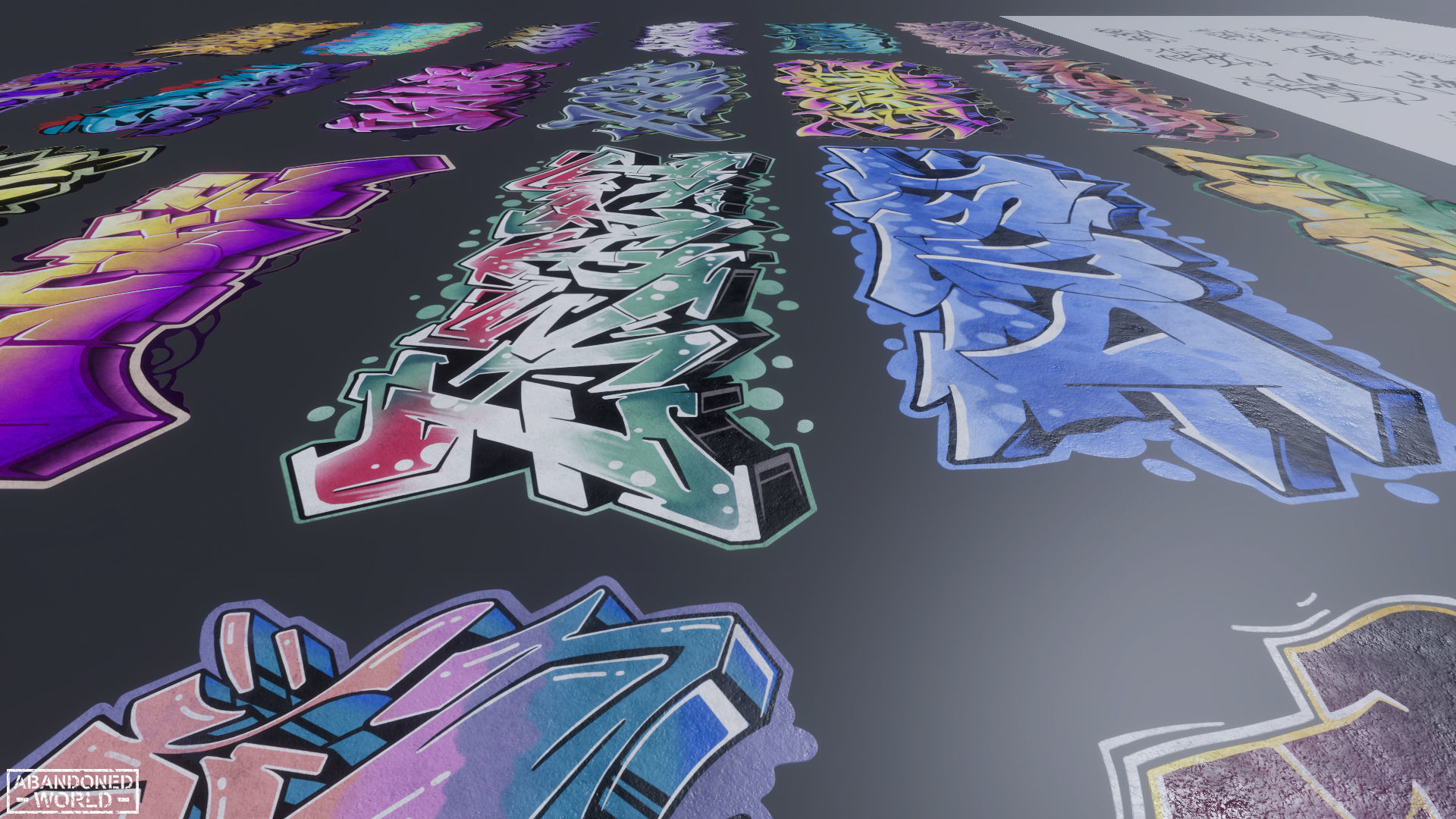 Texture Graffiti Pack Decals VI for UE4 and Unity VR / AR / low-poly ...