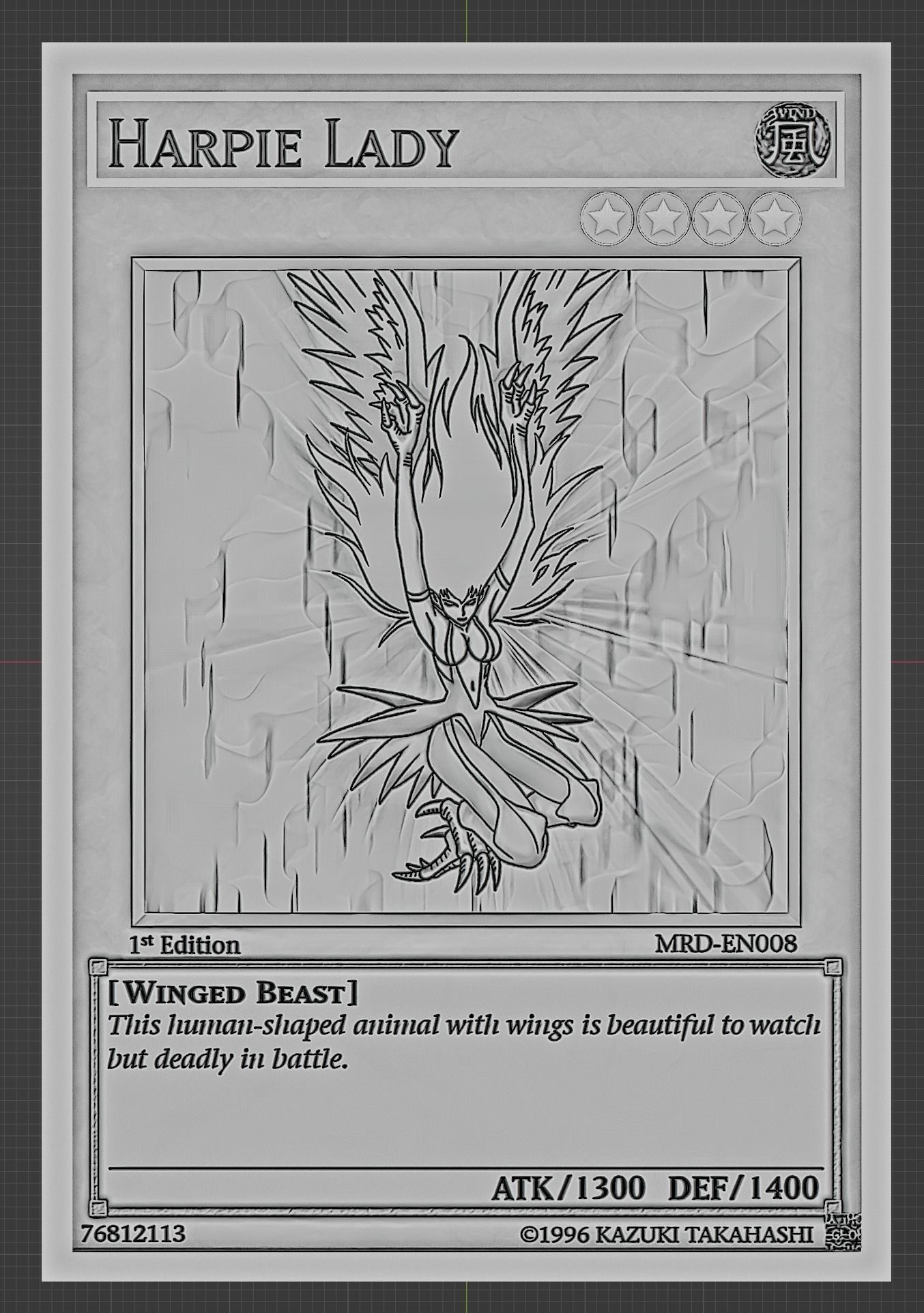 harpie lady - yugioh 3D model 3D printable | CGTrader