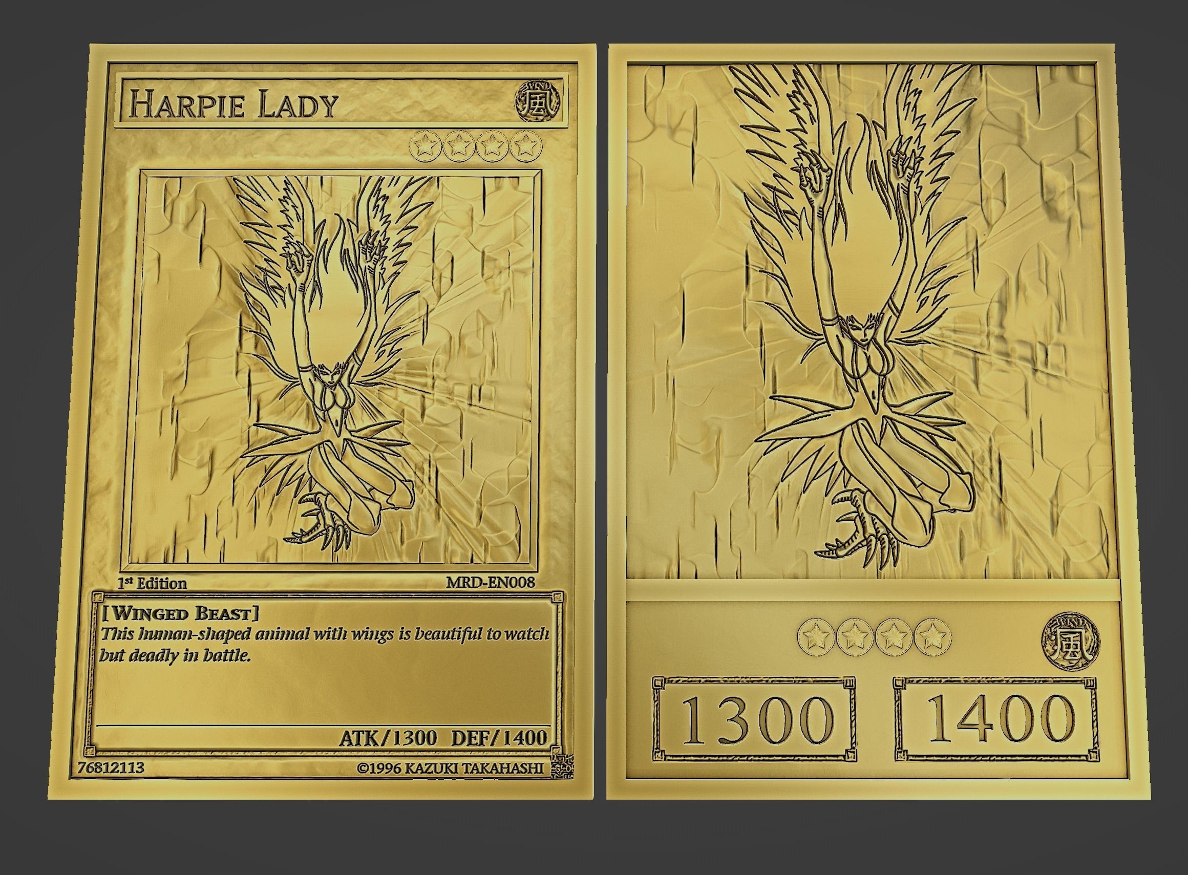 harpie lady - yugioh 3D model 3D printable | CGTrader