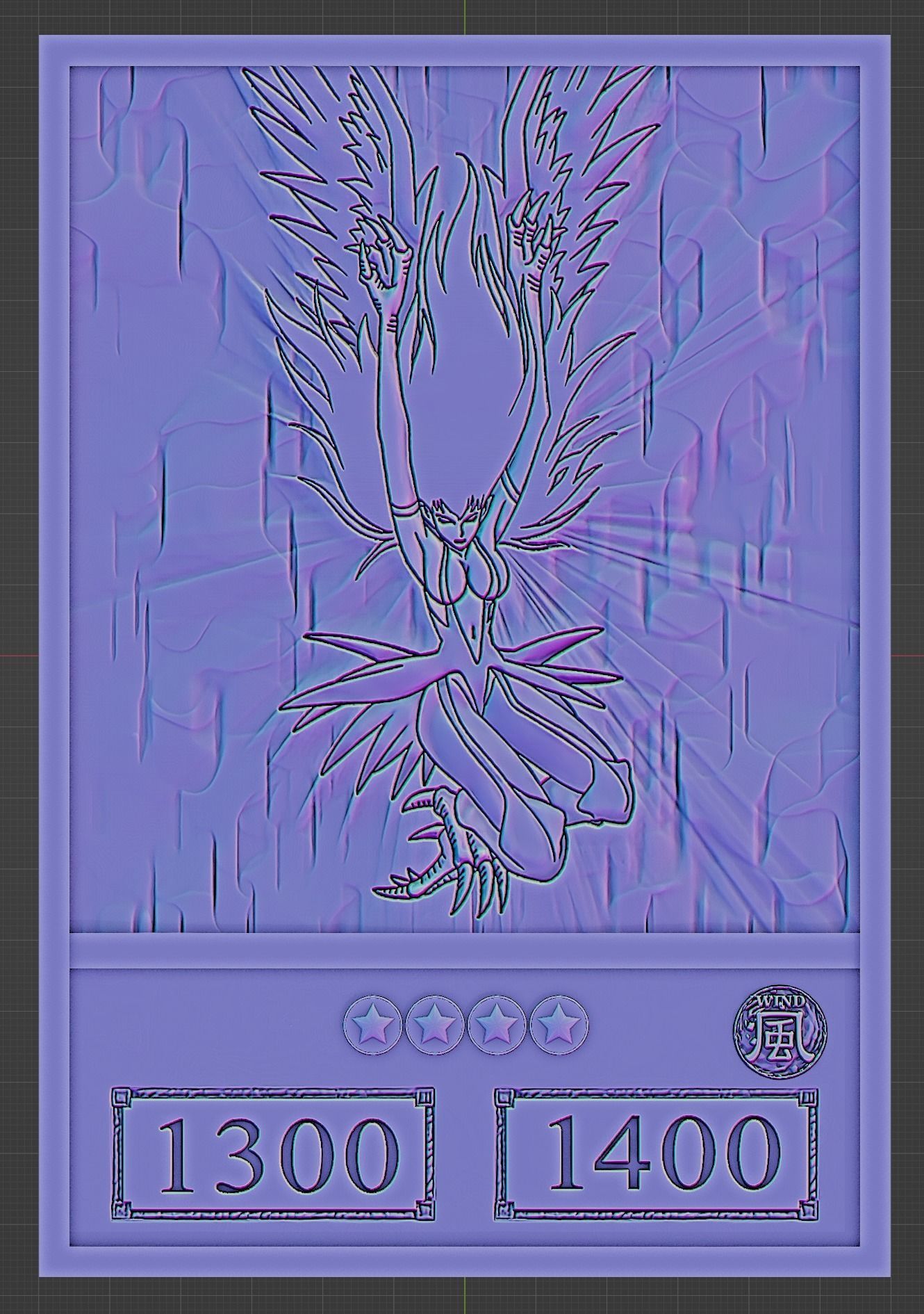 harpie lady - yugioh 3D model 3D printable | CGTrader