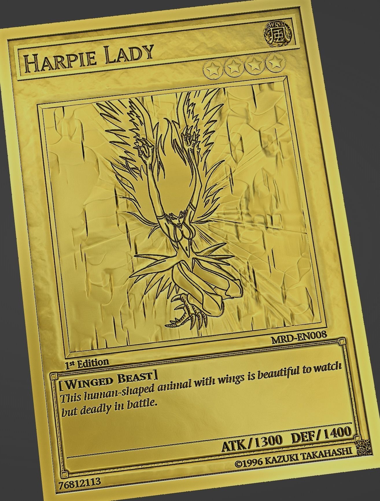 harpie lady - yugioh 3D model 3D printable | CGTrader