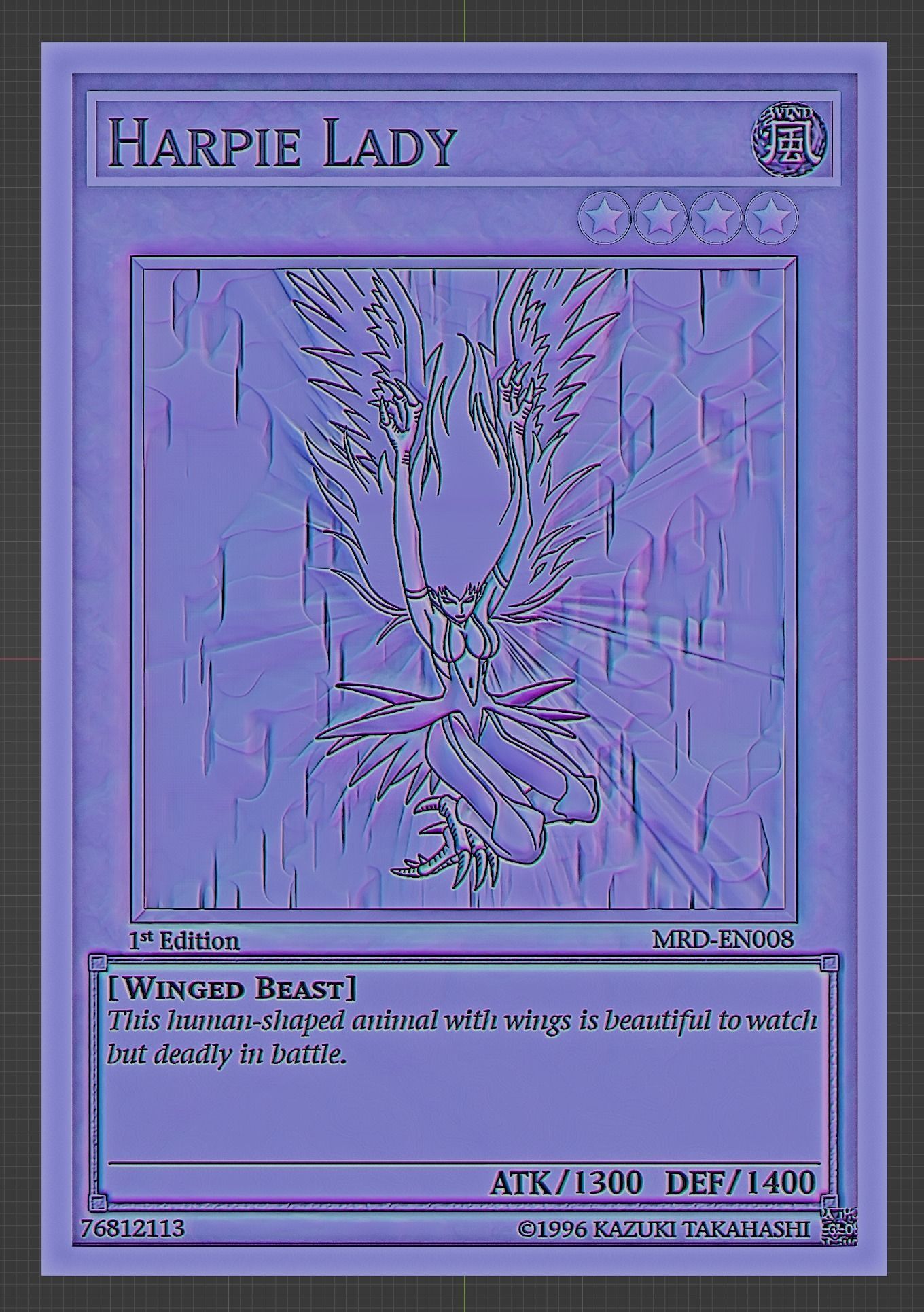 harpie lady - yugioh 3D model 3D printable | CGTrader