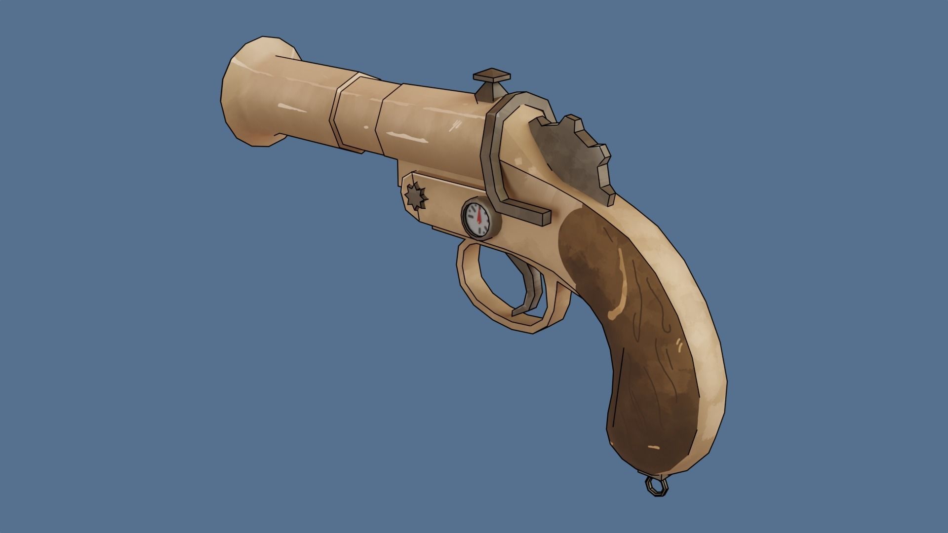 3D model Pistol SteamPunk VR / AR / low-poly | CGTrader