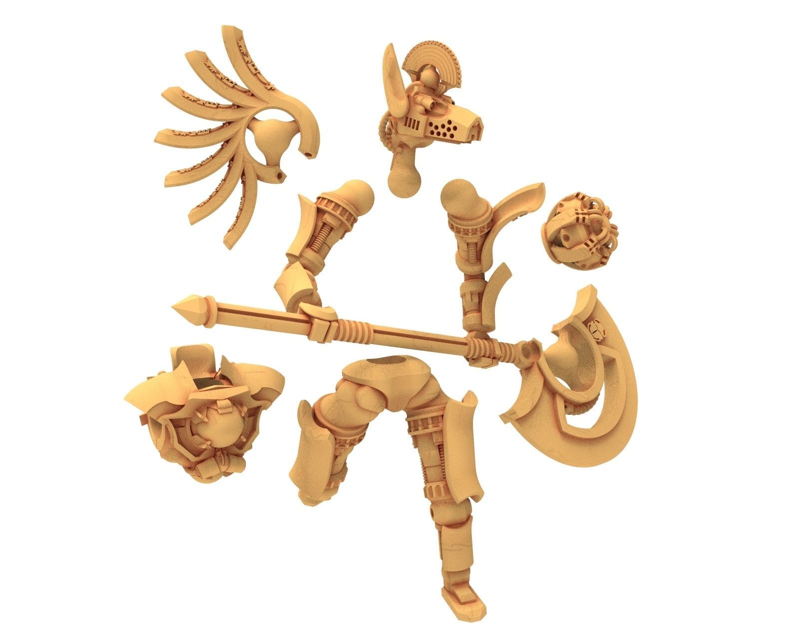 Anubis Akhet Phaophi Assault Battle Drone modular miniature 3D model 3D ...