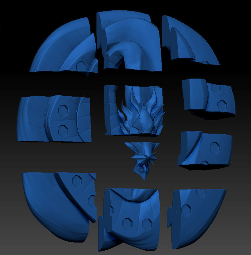 STATUE OF SHENDU IN PIECES FOR TALISMANS 3D model 3D printable | CGTrader