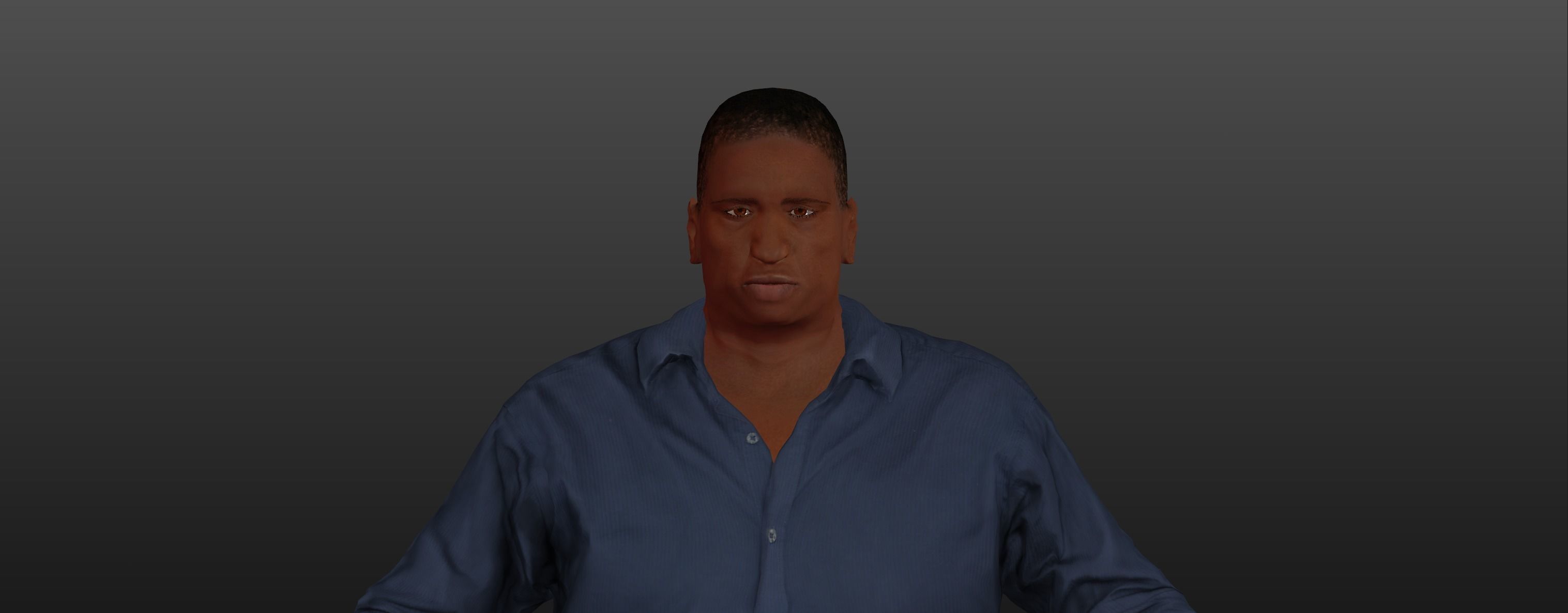 FAT BLACK MAN 3D model | CGTrader