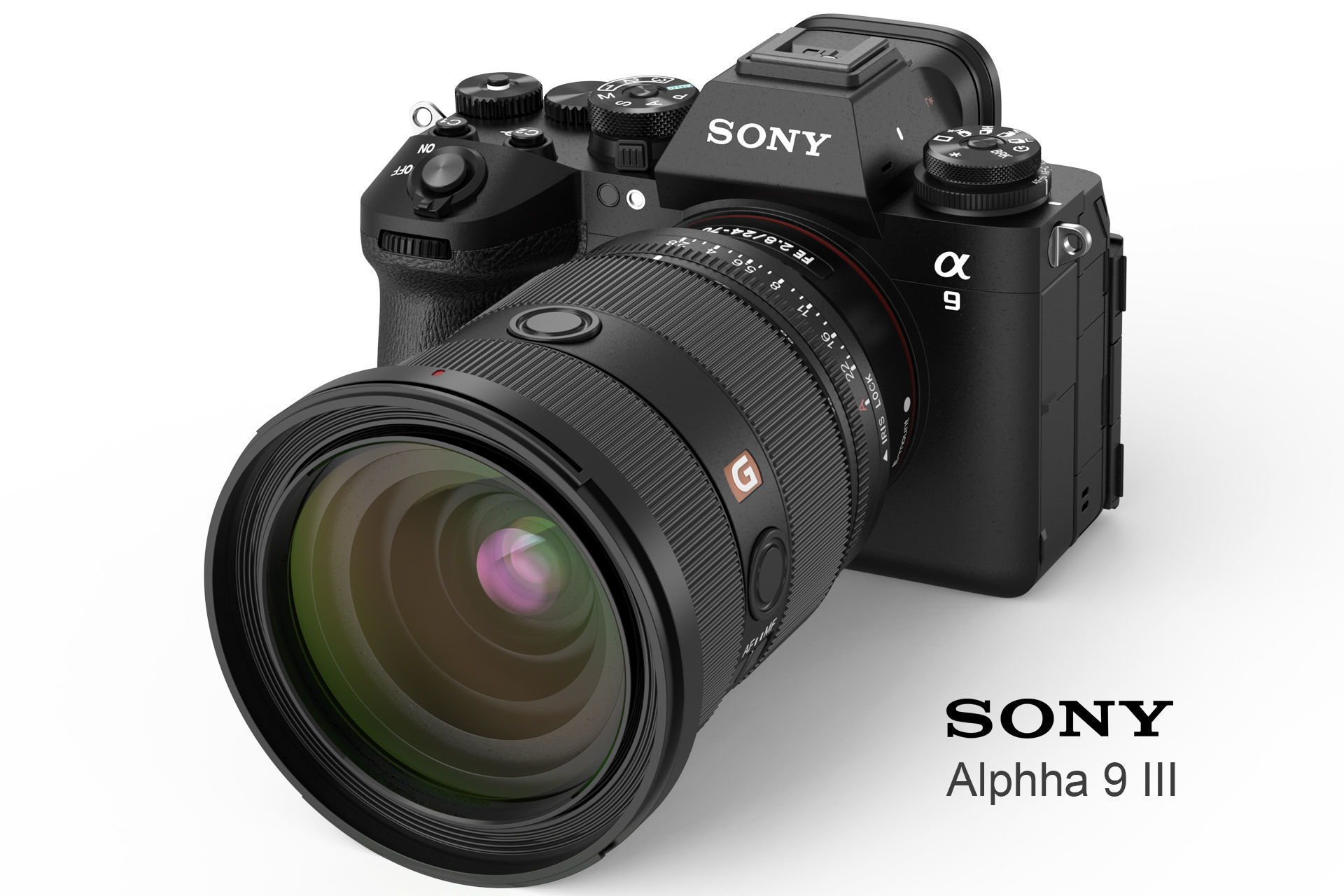 Sony Alpha 9 III with lens 3D model | CGTrader