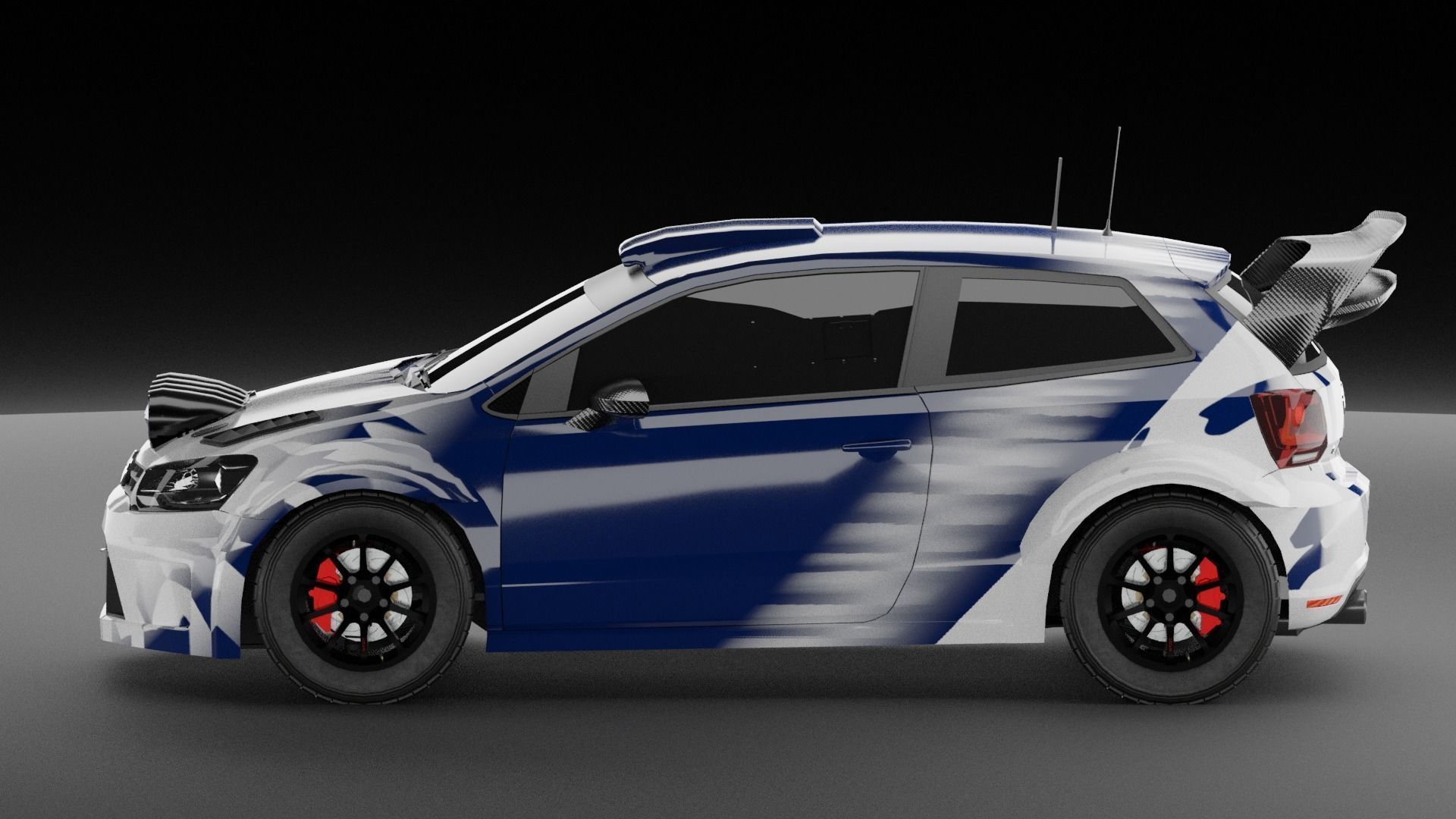 3D model PBR Volkswagen Polo WRC Custom Livery 3d Model VR / AR / low ...