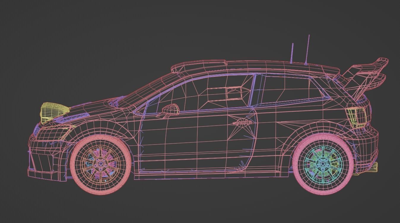 3D model PBR Volkswagen Polo WRC Custom Livery 3d Model VR / AR / low ...
