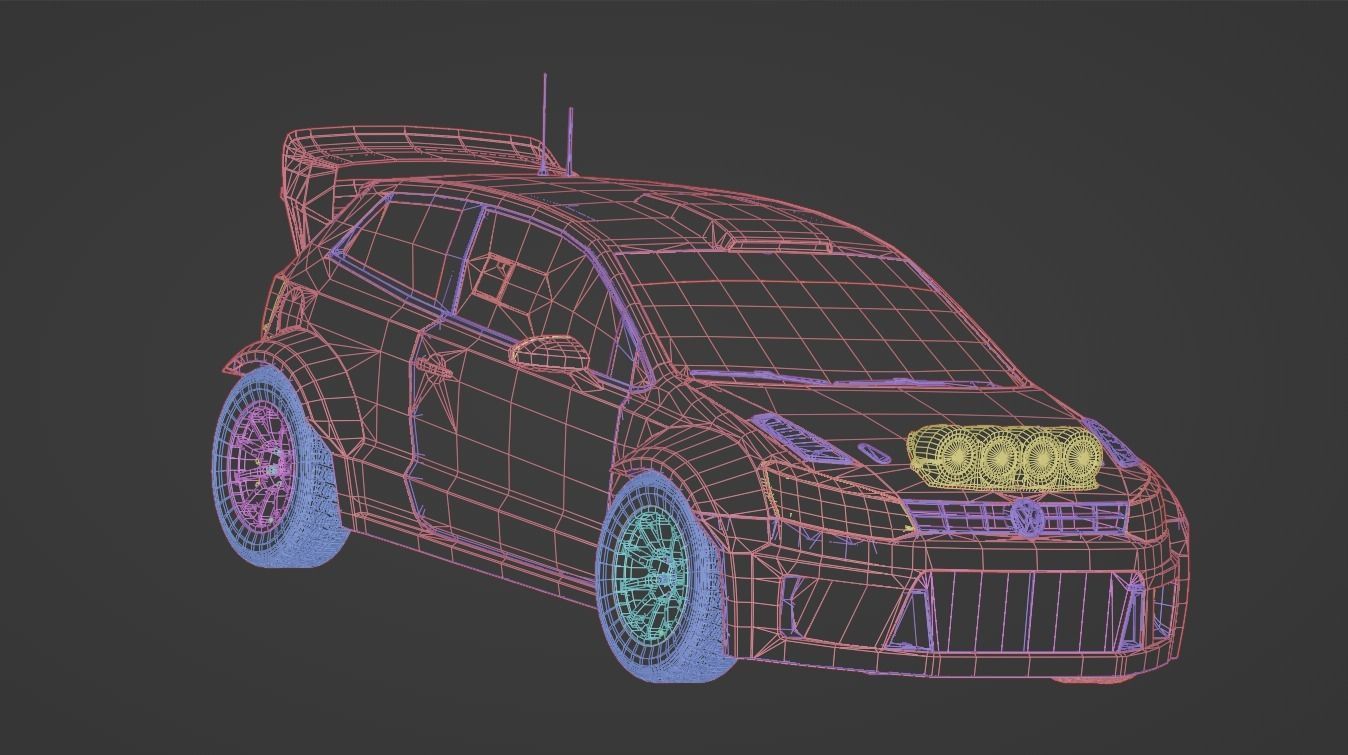 3D model PBR Volkswagen Polo WRC Custom Livery 3d Model VR / AR / low ...