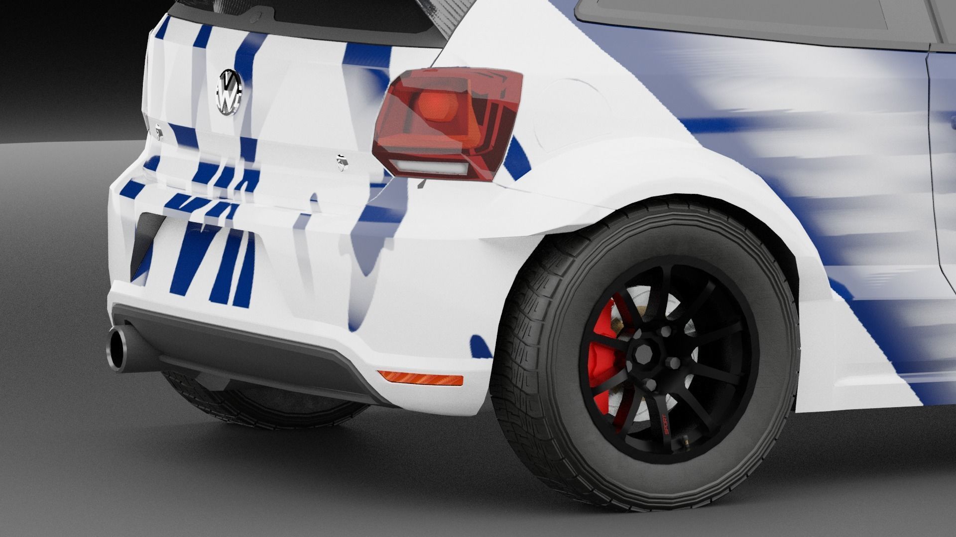 3D model PBR Volkswagen Polo WRC Custom Livery 3d Model VR / AR / low ...