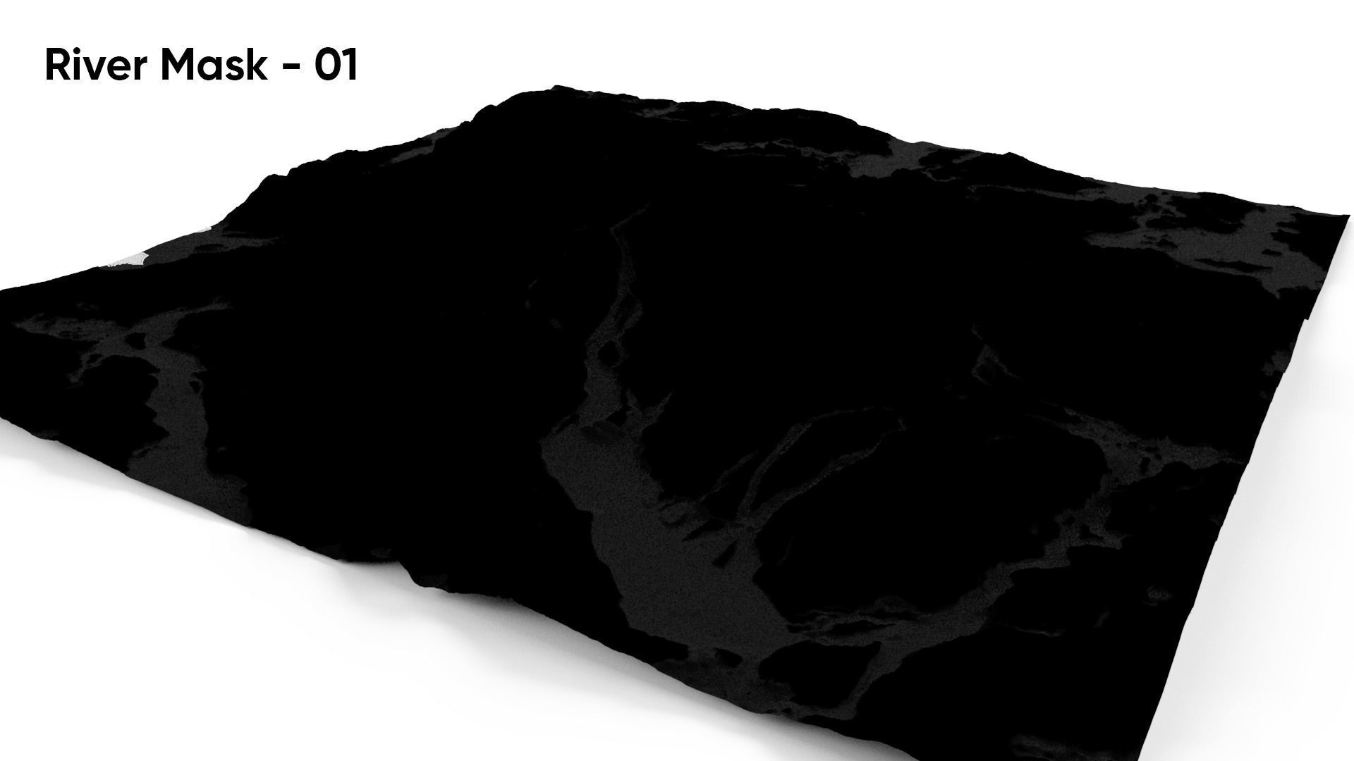 Mountain terrain with Rivers 3D model | CGTrader