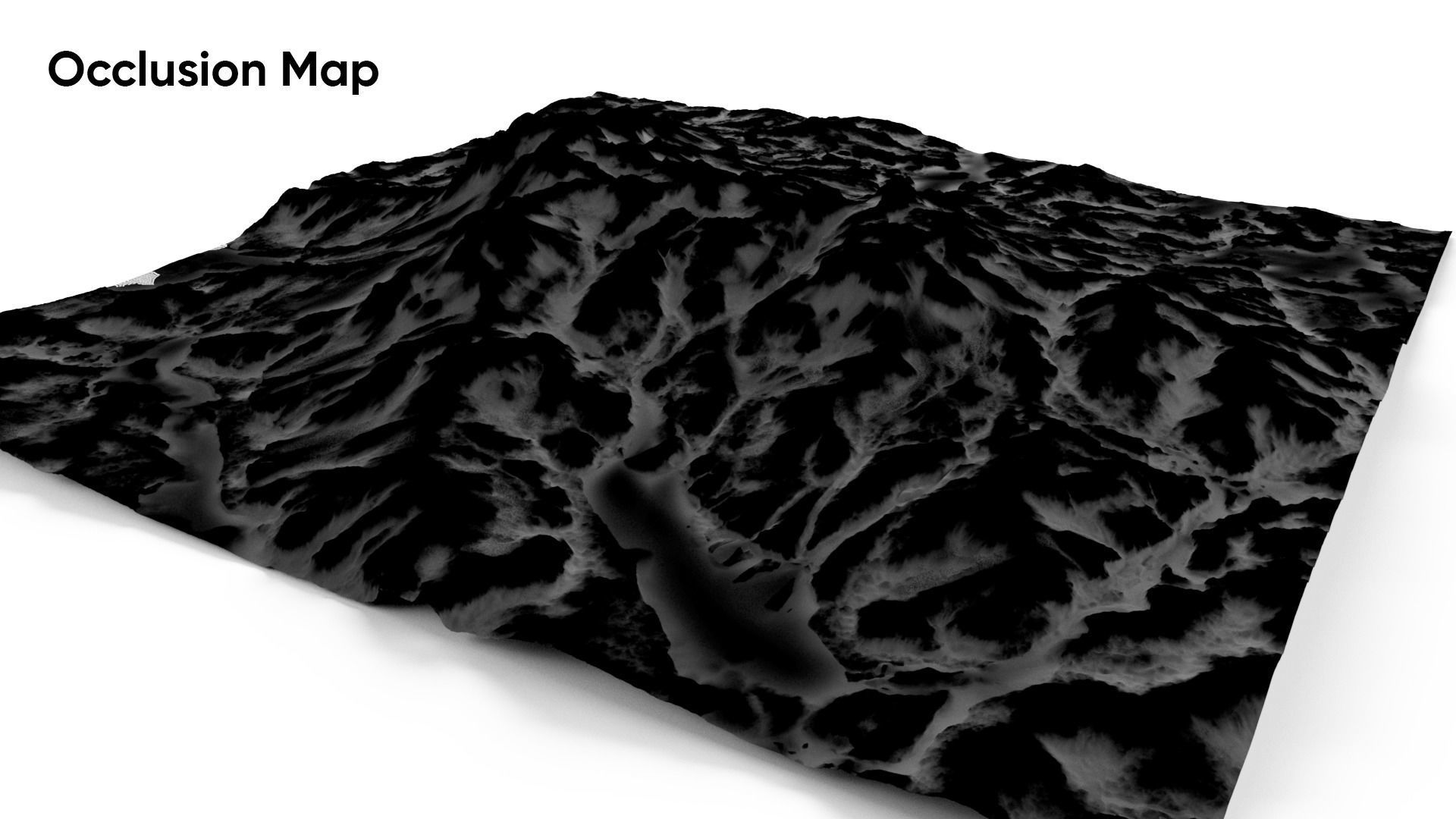 Mountain terrain with Rivers 3D model | CGTrader