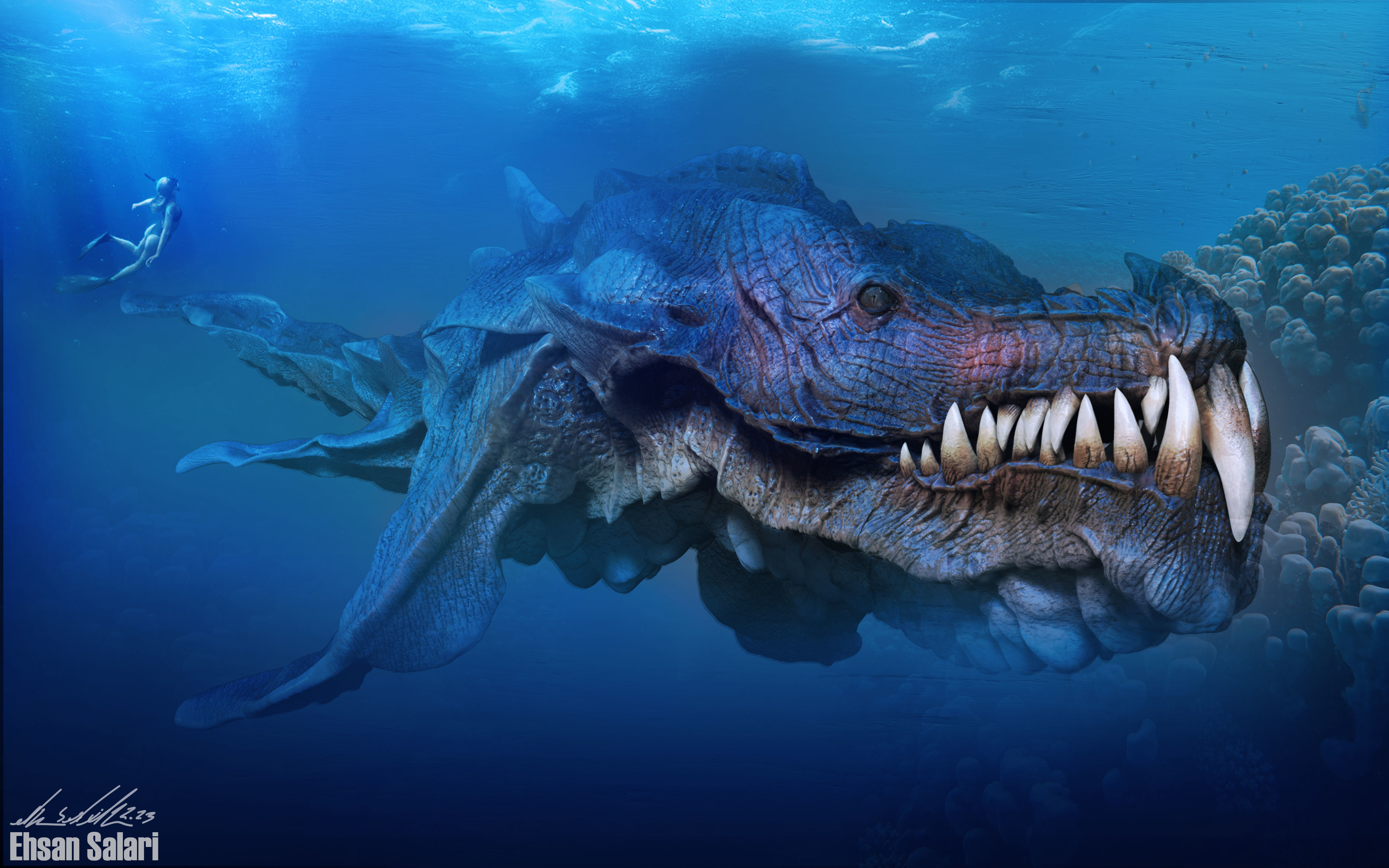 3D Model Of Sea Dragon-3D Model of Creatures- free VR / AR / low-poly ...