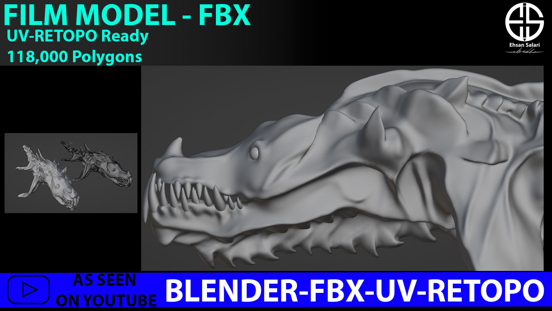 3D Model Of Sea Dragon-3D Model of Creatures- free VR / AR / low-poly ...
