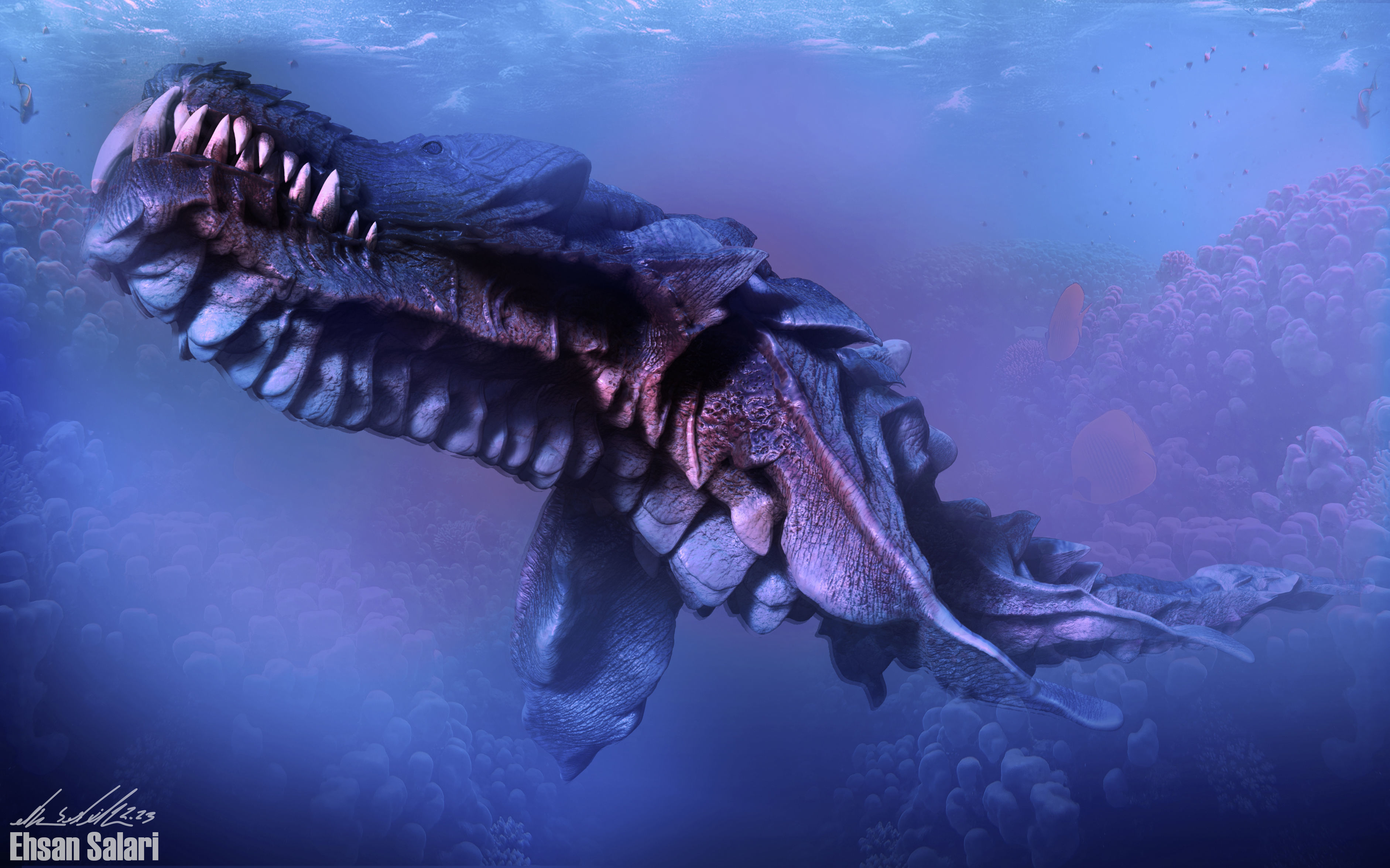 3D Model Of Sea Dragon-3D Model of Creatures- free VR / AR / low-poly ...