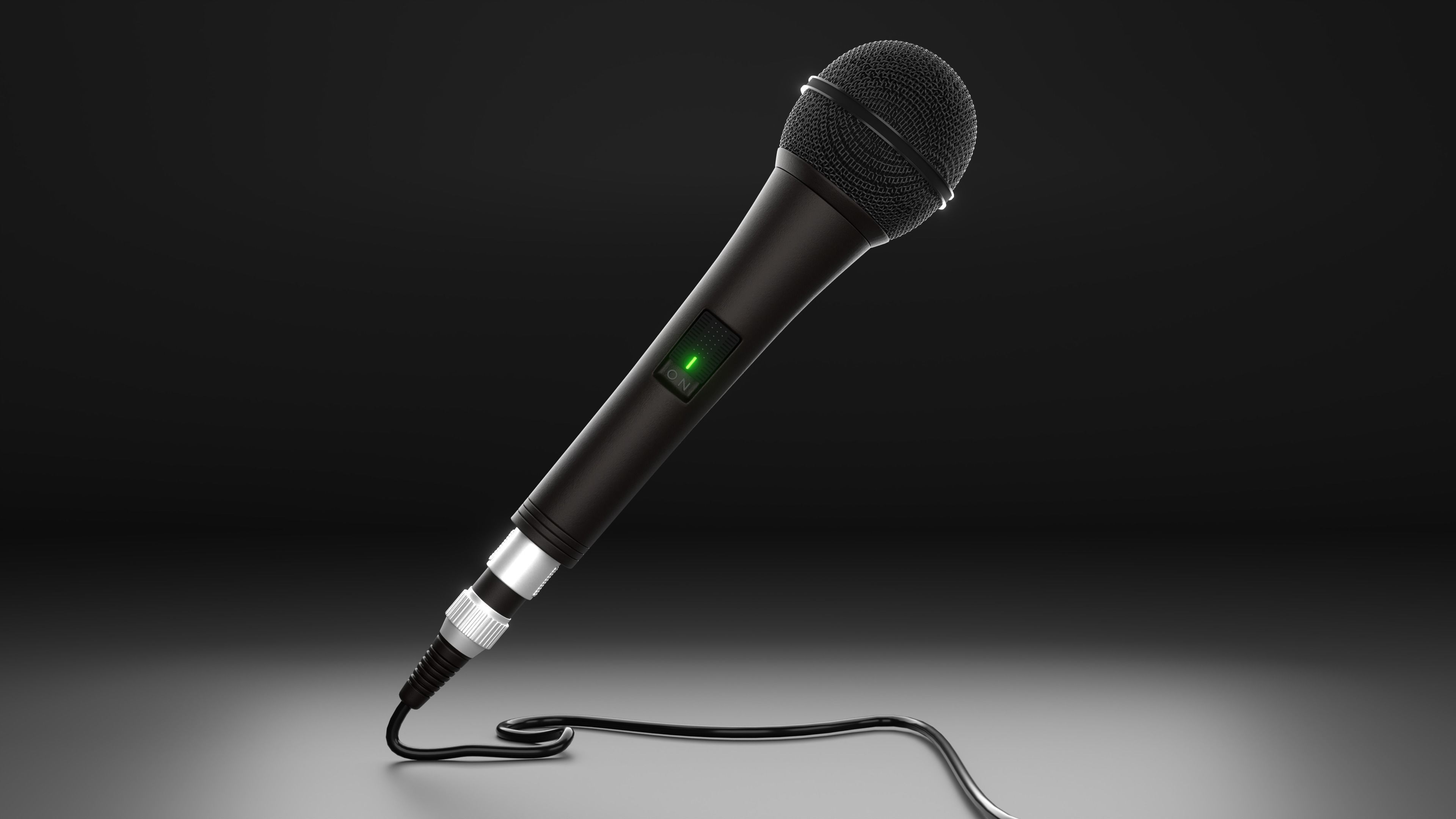 Studio-Grade Microphone 3D Model and Hooked 8-Pin Connector 3D model ...