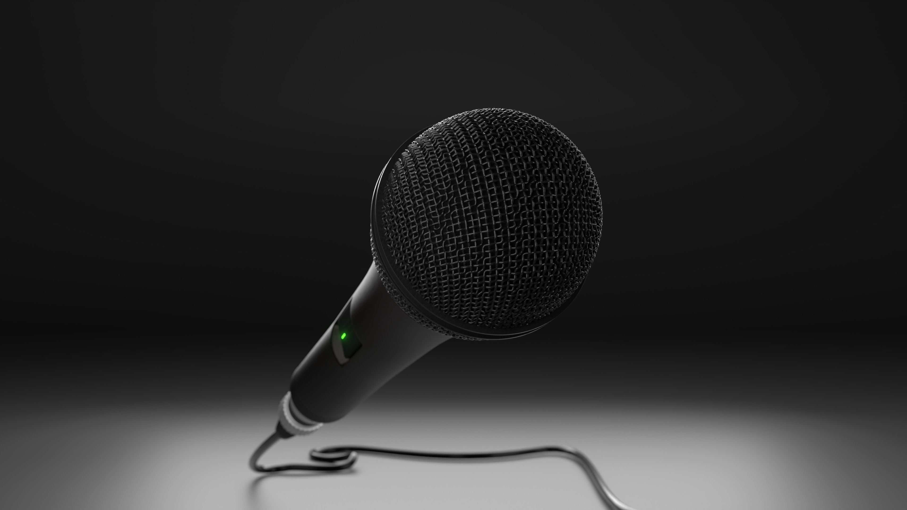 Studio-Grade Microphone 3D Model and Hooked 8-Pin Connector 3D model ...