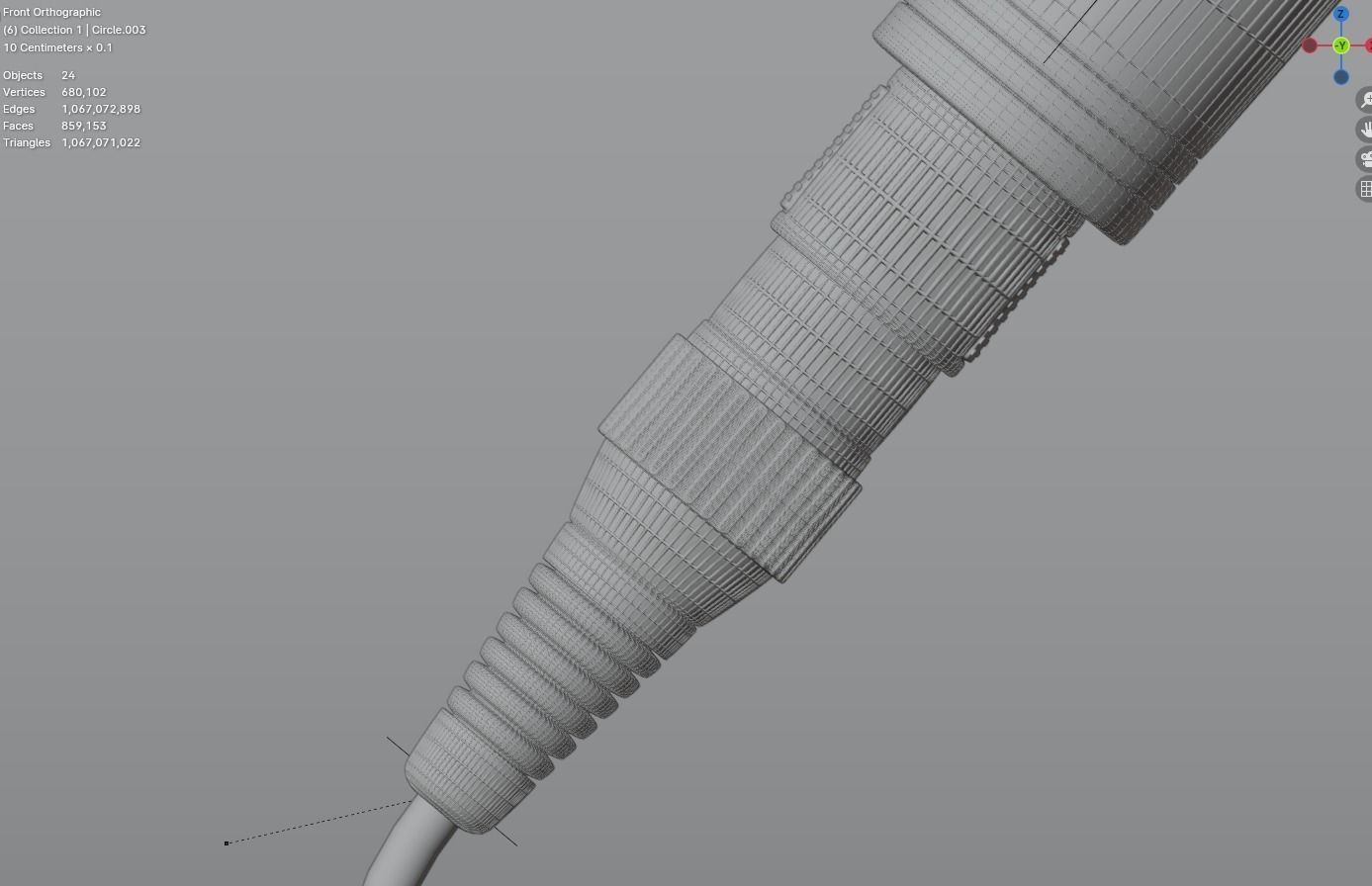 Studio-Grade Microphone 3D Model and Hooked 8-Pin Connector 3D model ...
