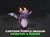3D model Cartoon Purple Dragon Animated 3D Model VR / AR / low-poly ...