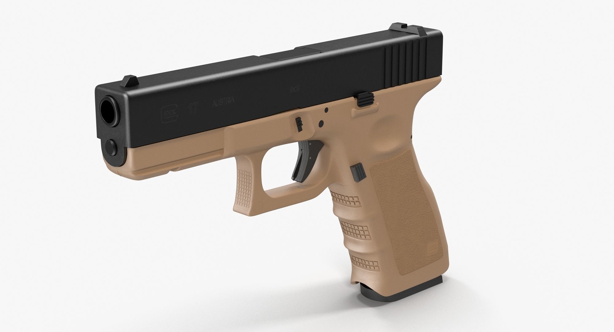 3D model Glock 17 Brown VR / AR / low-poly | CGTrader