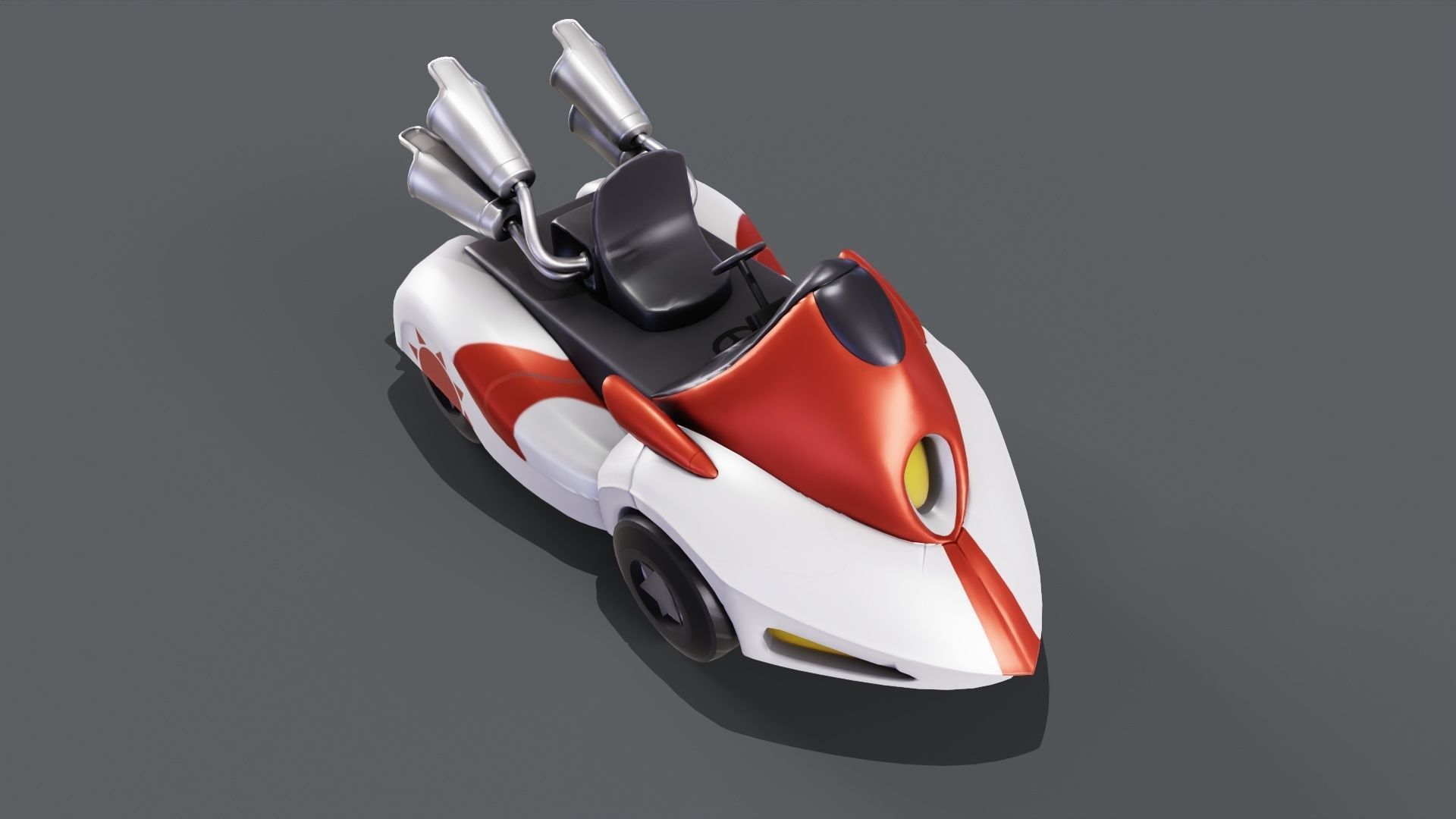 3D model White Kart VR / AR / low-poly | CGTrader
