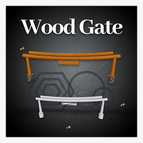 3D model Wood Gate VR / AR / low-poly | CGTrader