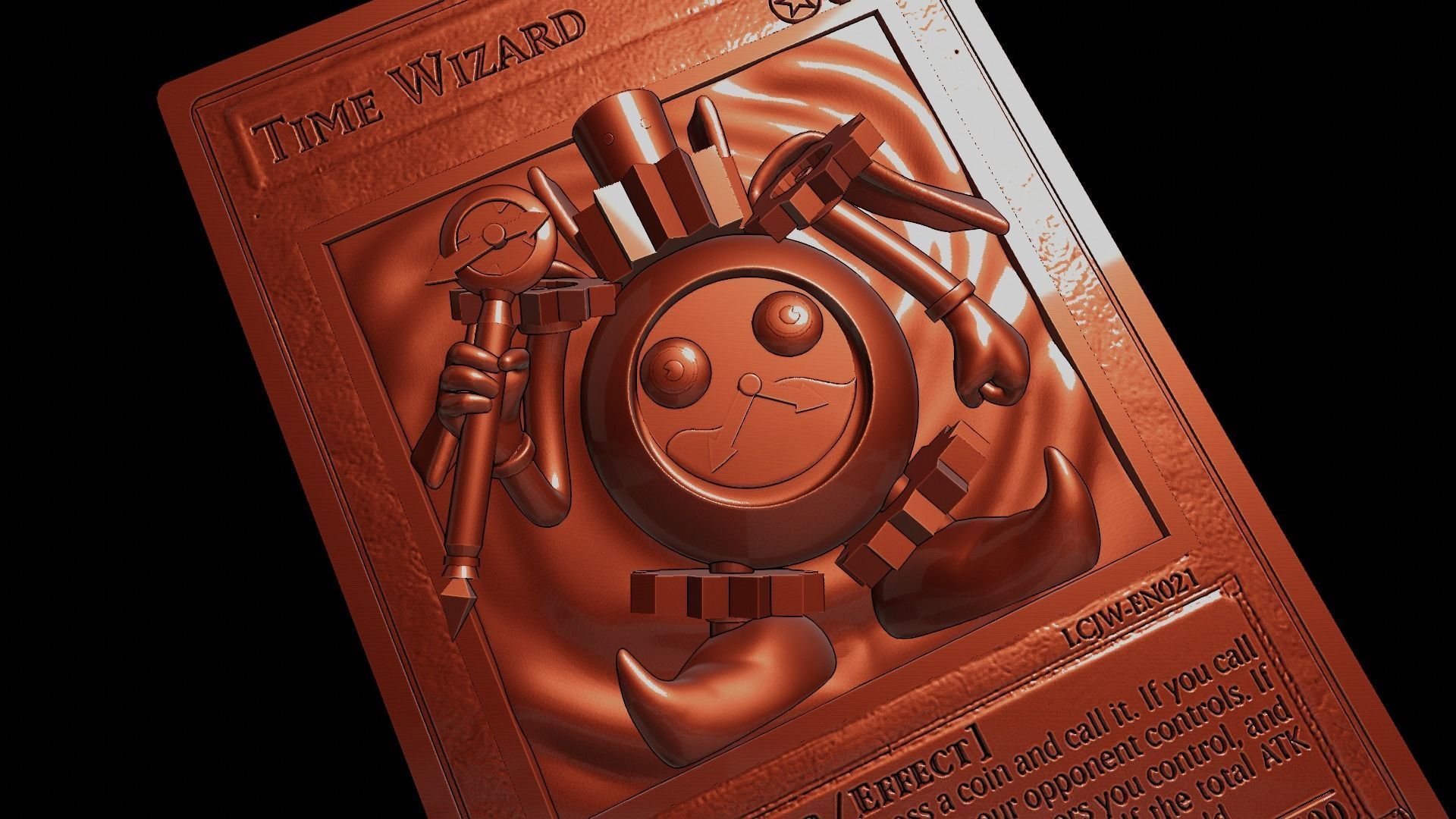 TIME WIZARD CARD - YUGIOH 3D model 3D printable | CGTrader
