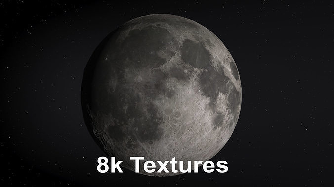 Moon 8k 3D model | CGTrader