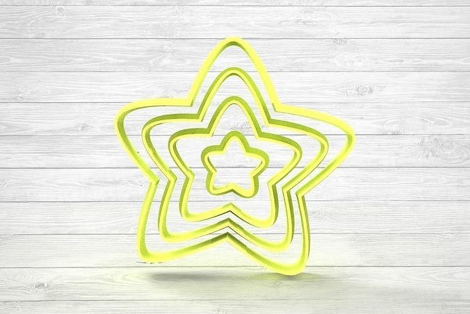 Rounded Stars Cookie Cutter 3D model 3D printable | CGTrader