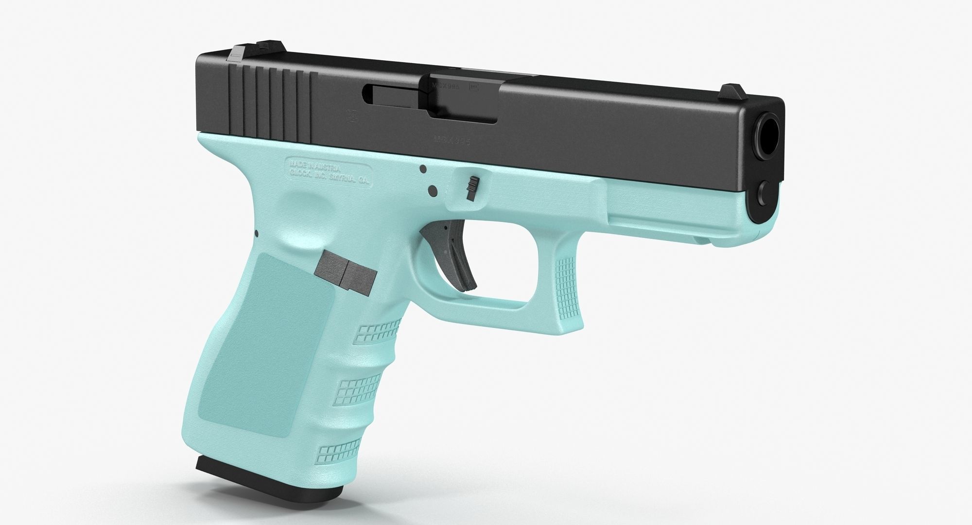 3D model Glock 19 Blue VR / AR / low-poly | CGTrader