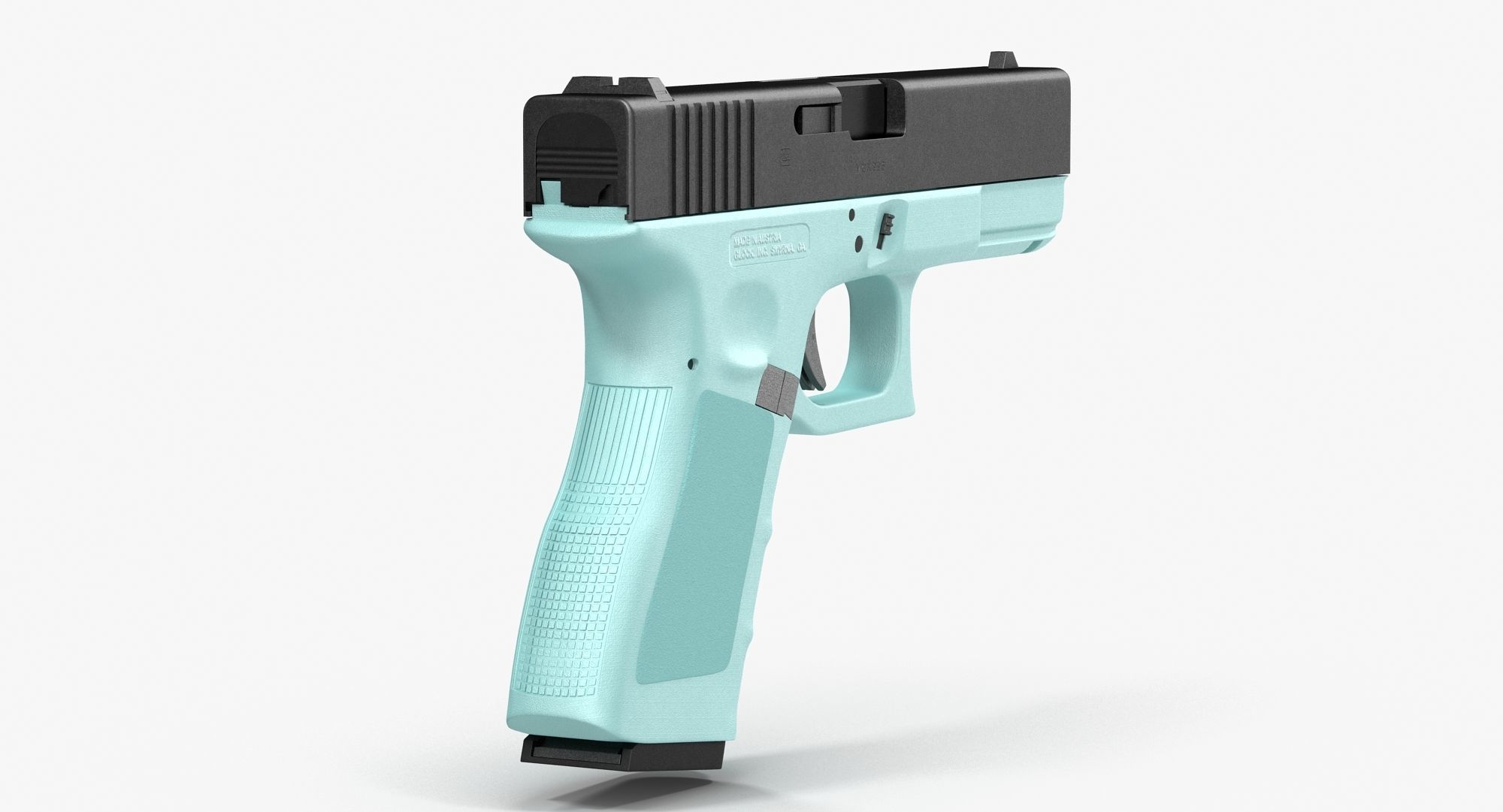 3D model Glock 19 Blue VR / AR / low-poly | CGTrader