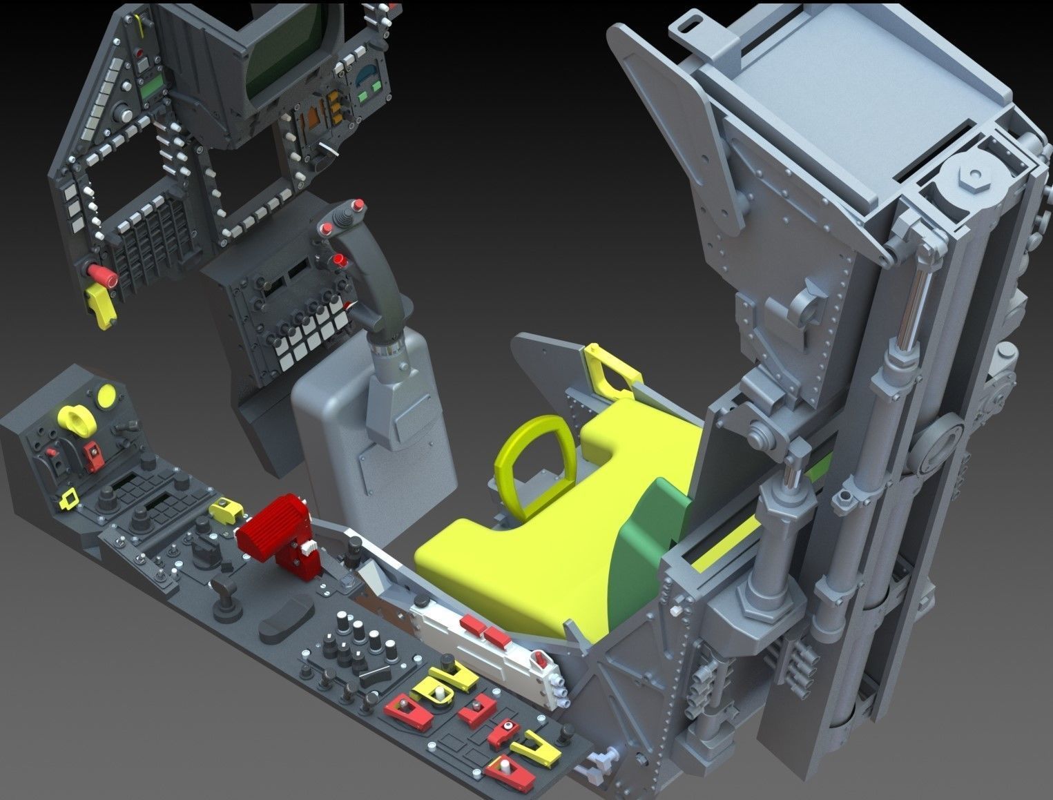 Mirage 2000 complete cockpit Stl Files only AVIATION DESIGN 3D model 3D ...