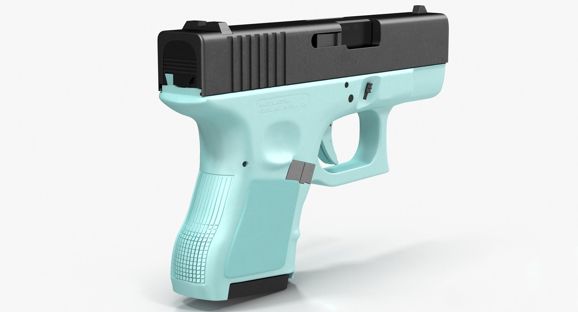 3D model Glock 26 Blue VR / AR / low-poly | CGTrader
