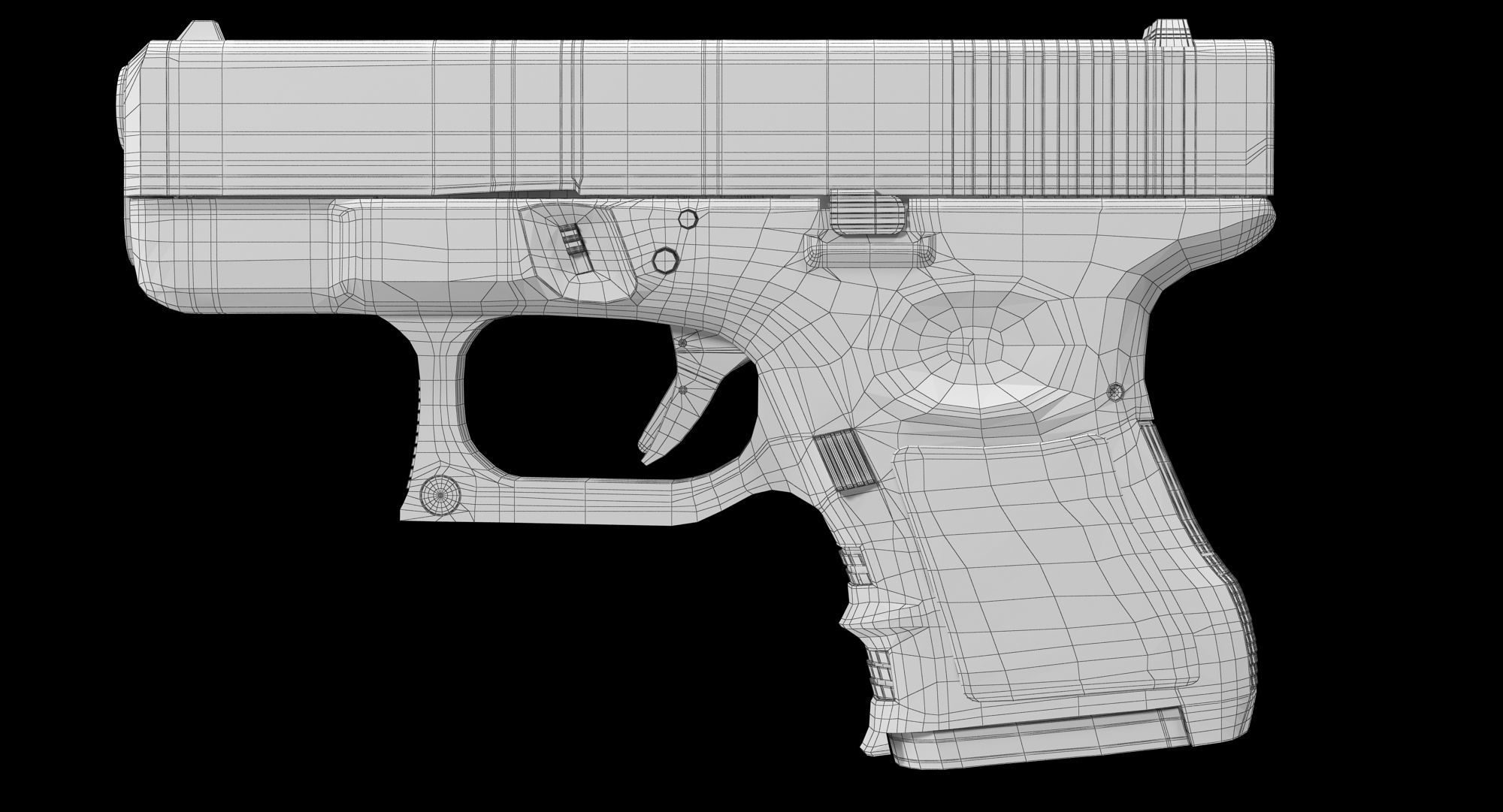 3D model Glock 26 Blue VR / AR / low-poly | CGTrader