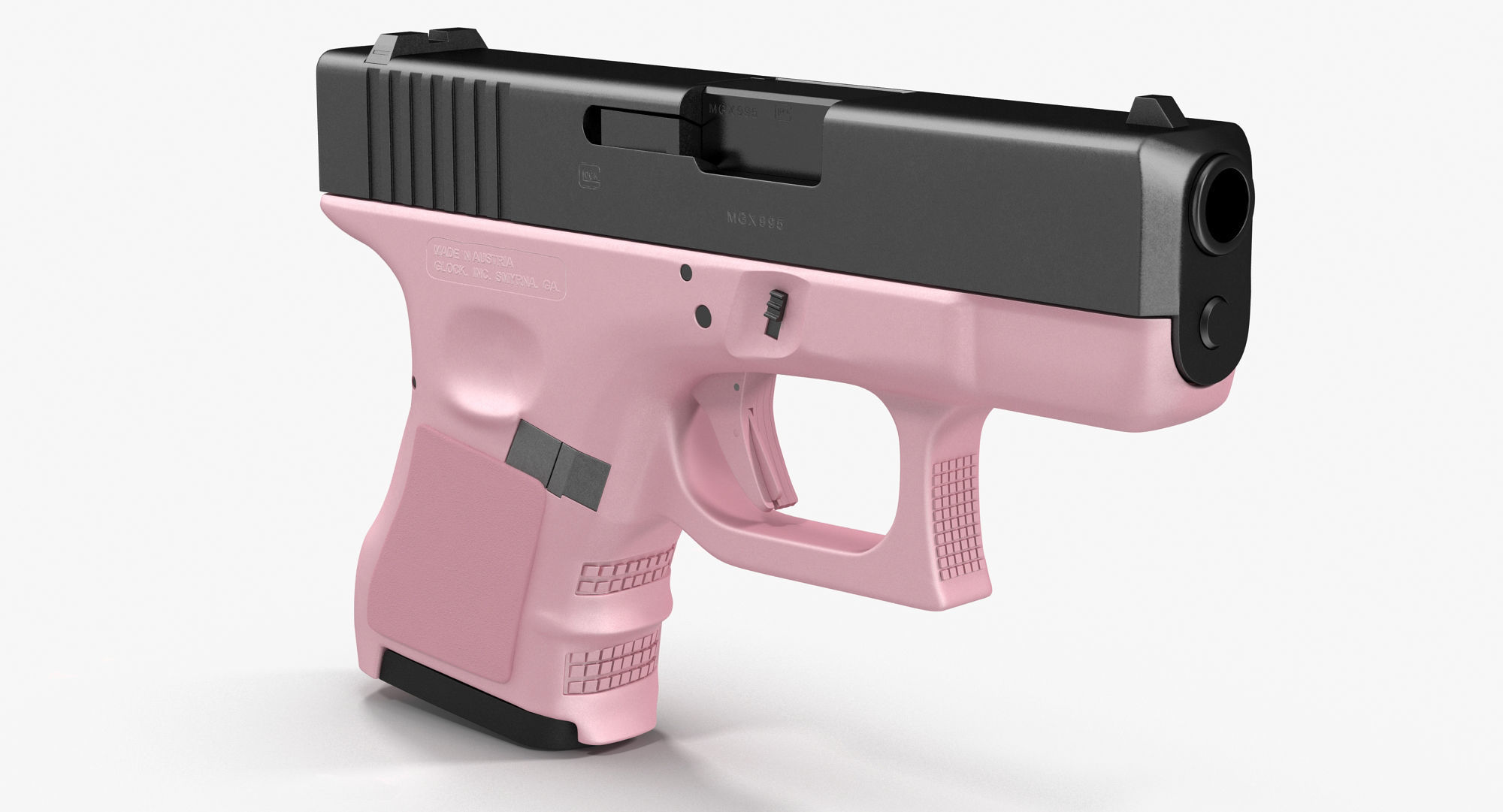 3D model Glock 26 Pink VR / AR / low-poly | CGTrader