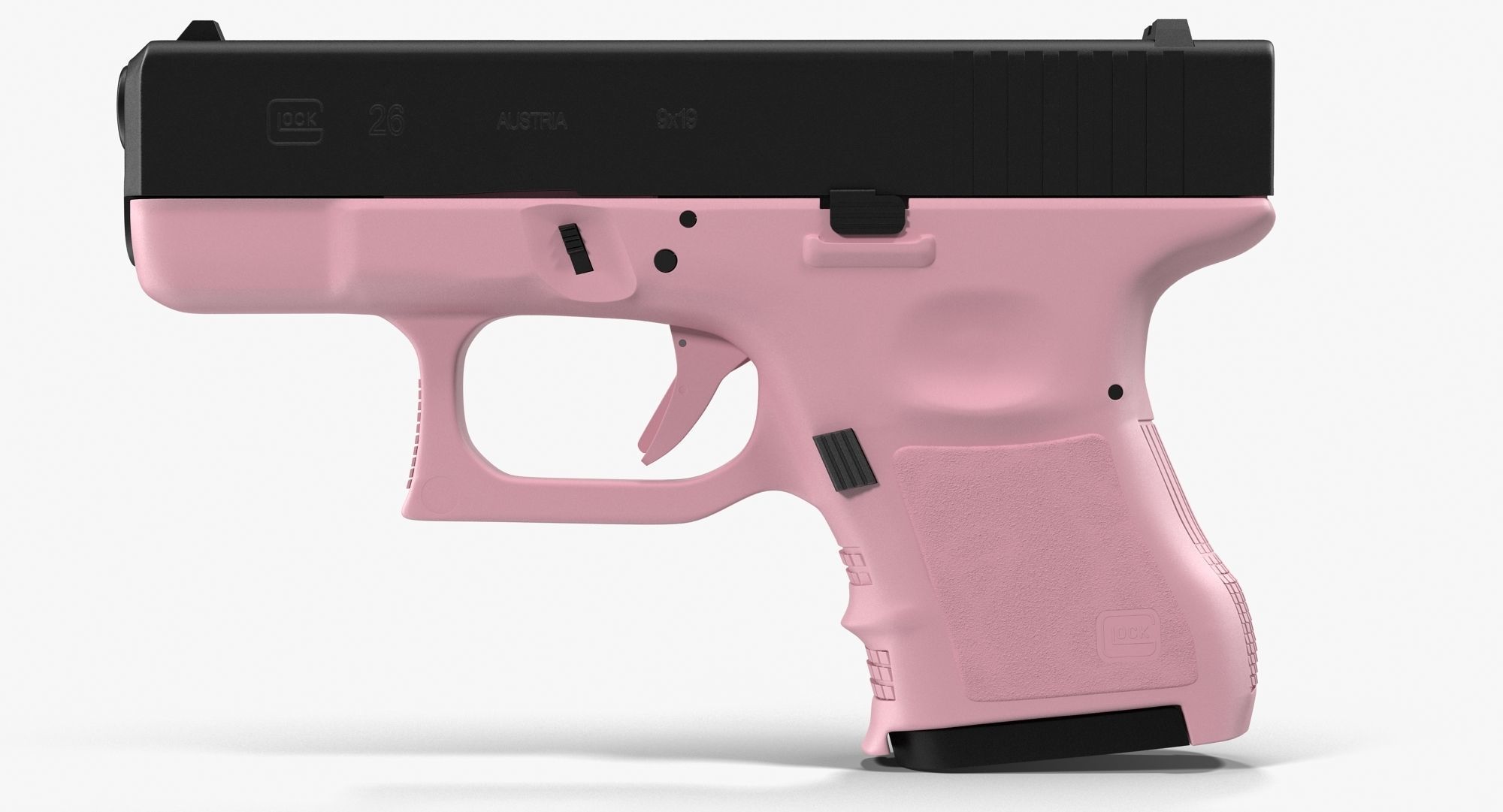 3D model Glock 26 Pink VR / AR / low-poly | CGTrader