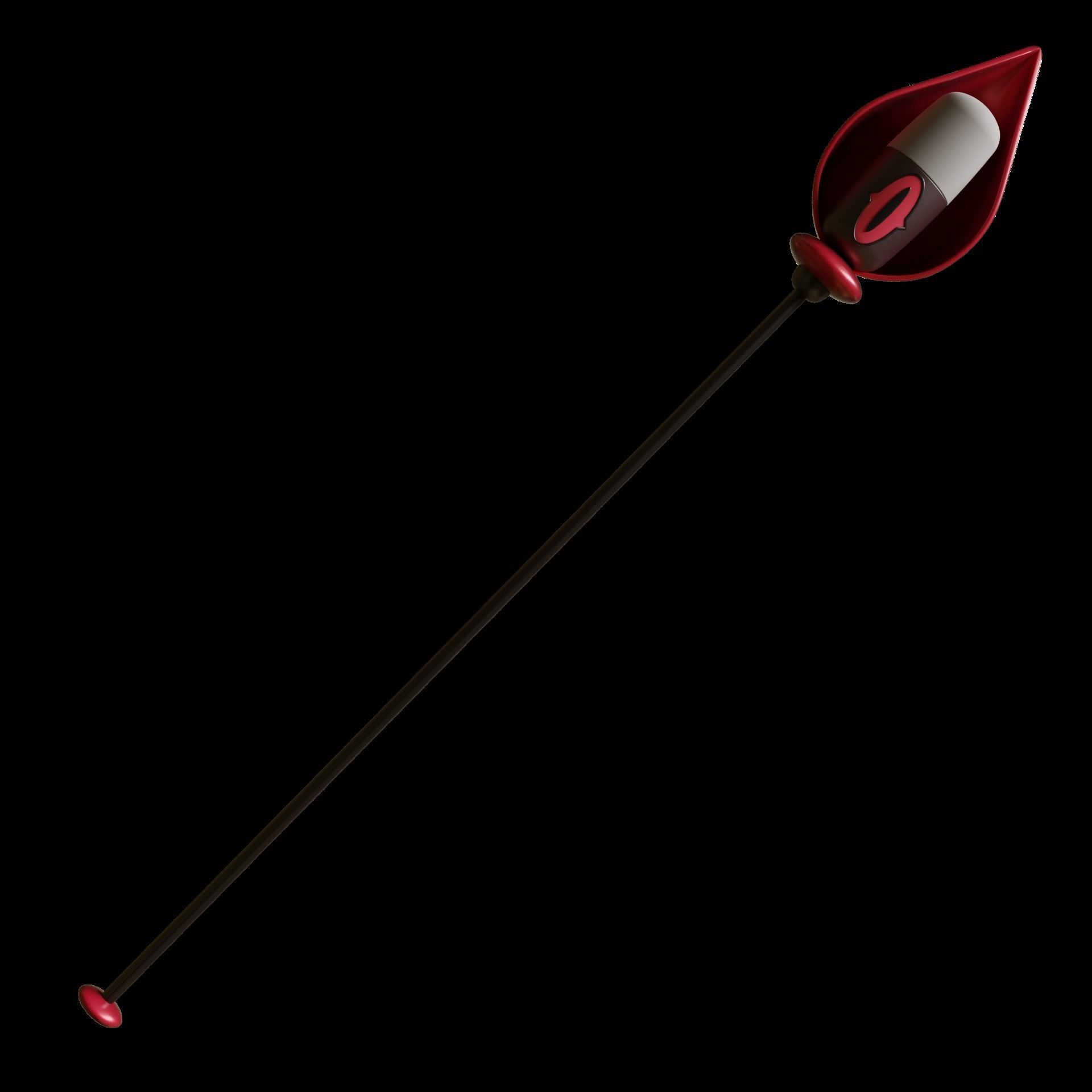ALASTOR RADIO DEMON HAZBIN HOTEL MICROPHONE CANE HORNS 3D model 3D ...