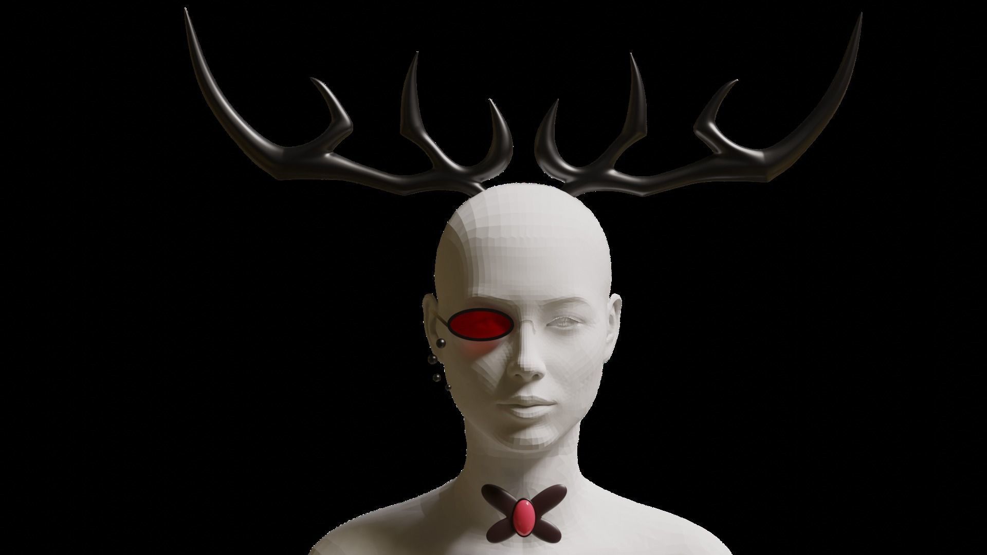 ALASTOR RADIO DEMON HAZBIN HOTEL MICROPHONE CANE HORNS 3D model 3D ...