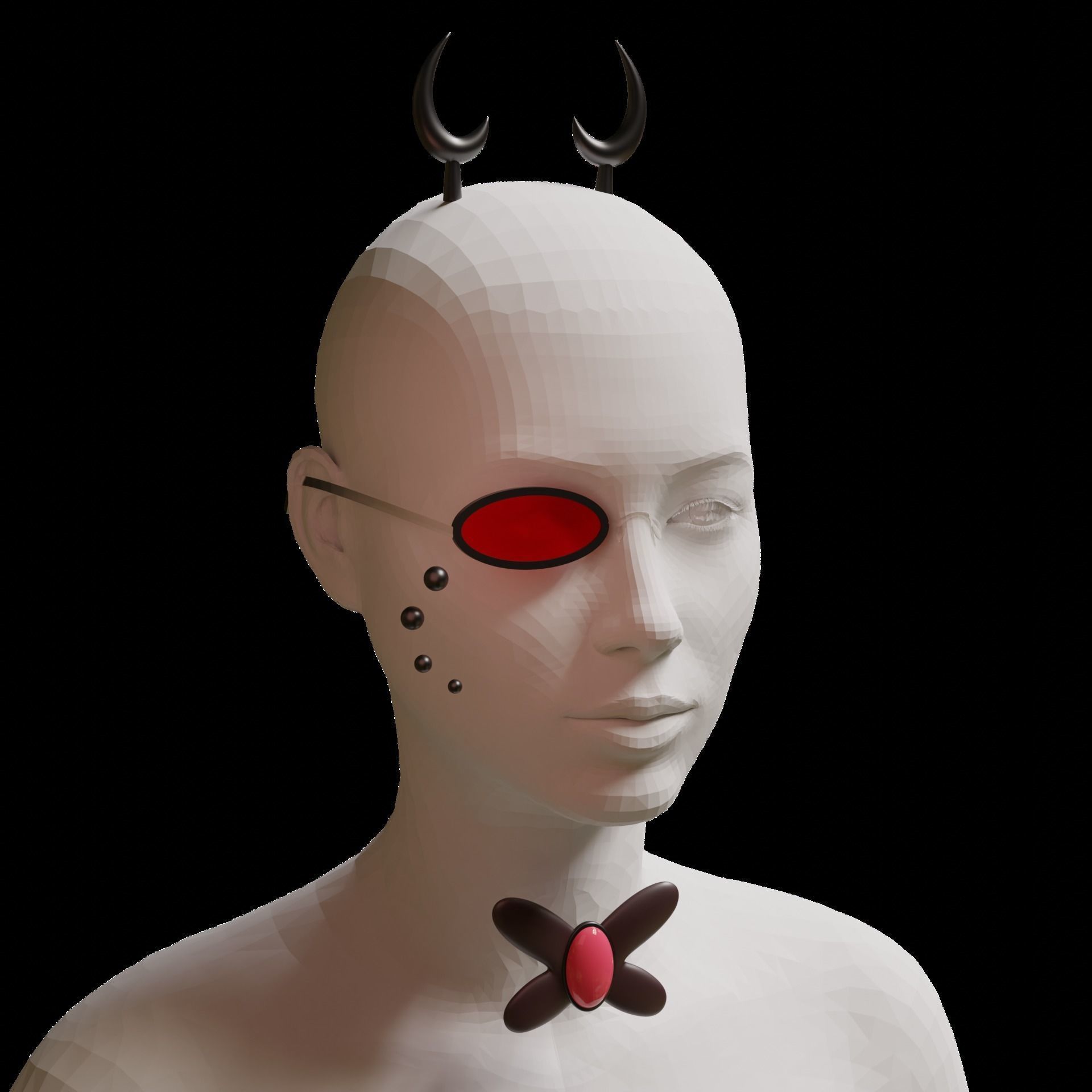 ALASTOR RADIO DEMON HAZBIN HOTEL MICROPHONE CANE HORNS 3D model 3D ...