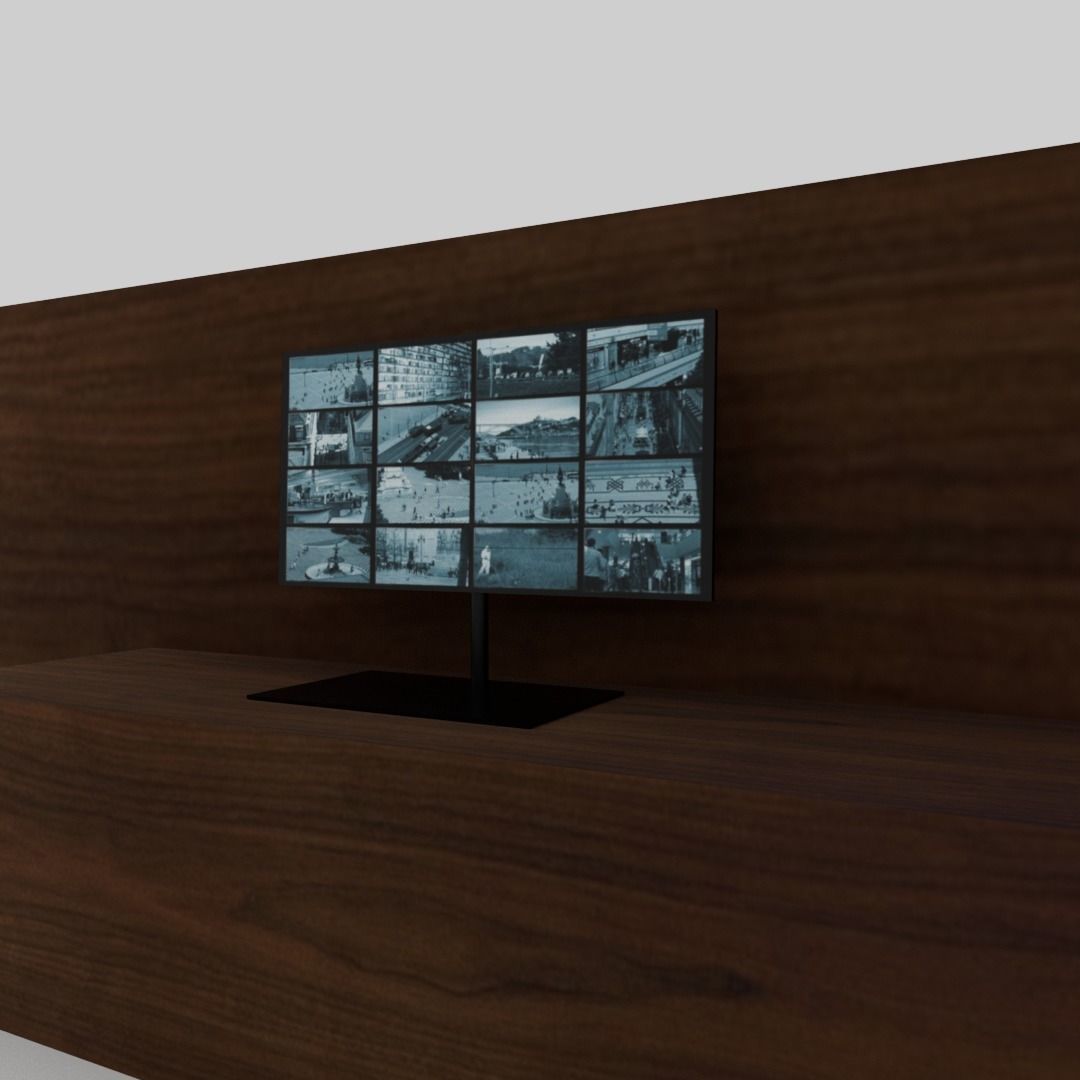 3D model Security Cameras Monitor VR / AR / low-poly | CGTrader